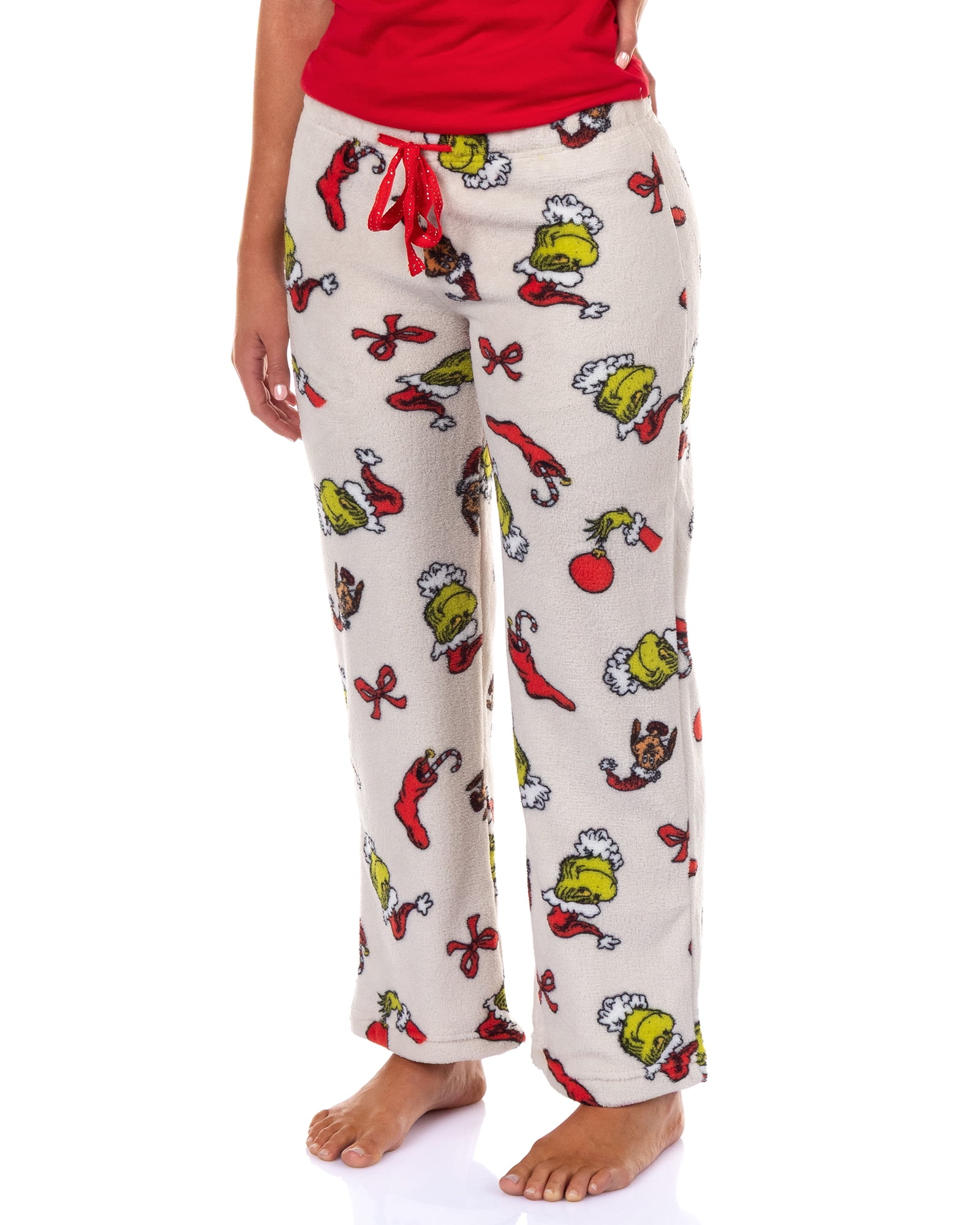 Dr. Seuss The Grinch Pajamas Women's Festive Mischief Plush Lounge ...