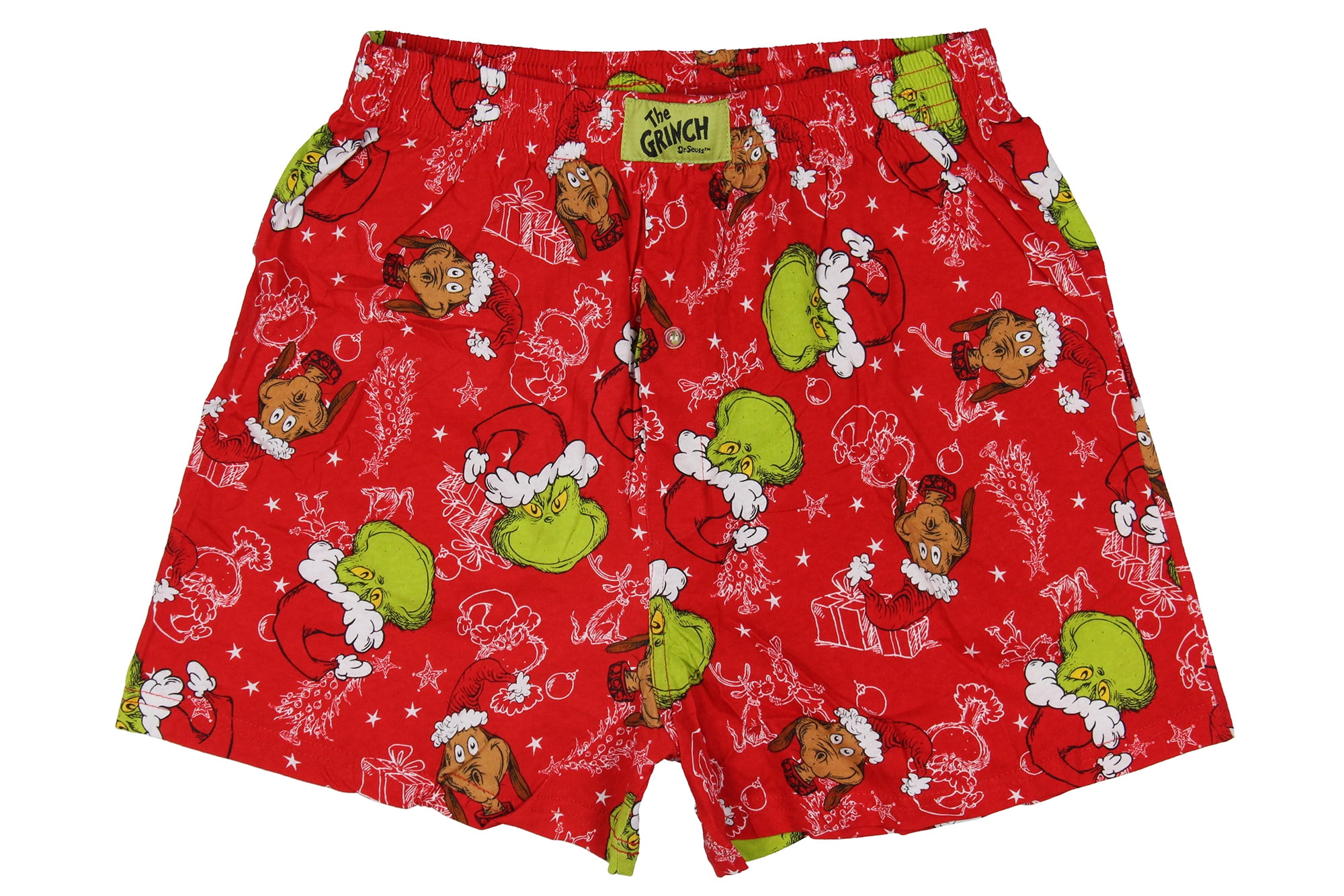 Dr. Seuss The Grinch Slim Fit Boxer Shorts Sleep Shorts Pajamas ...