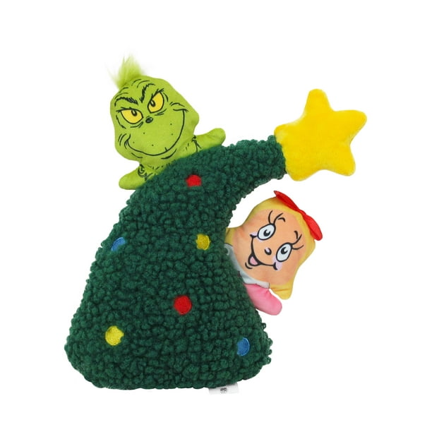 Dr. Seuss' The Grinch Squeaky Tree Character Dog Toy, Green - Walmart ...