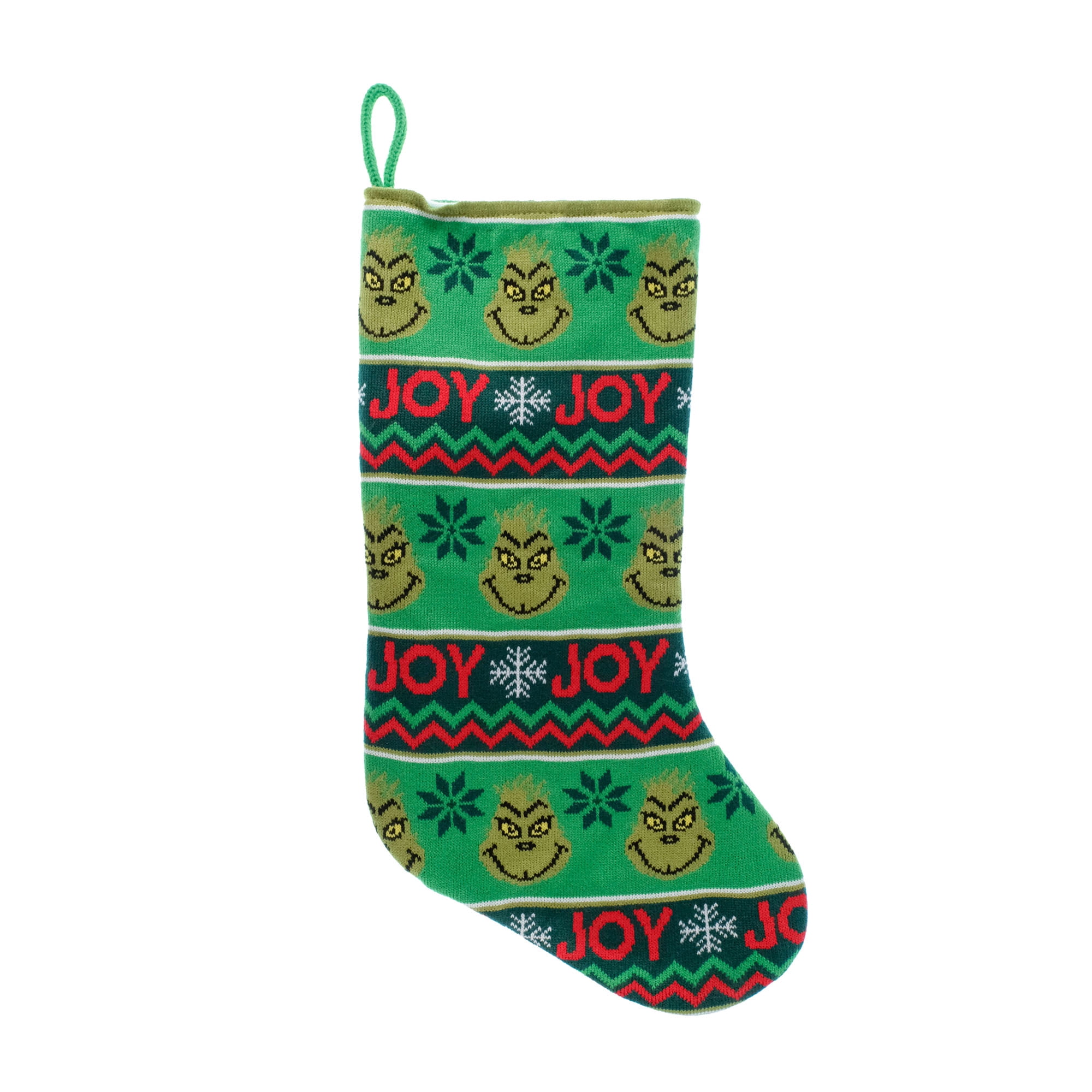Dr Seuss' The Grinch Who Stole Christmas, Grinch Knit Stocking, 20 ...