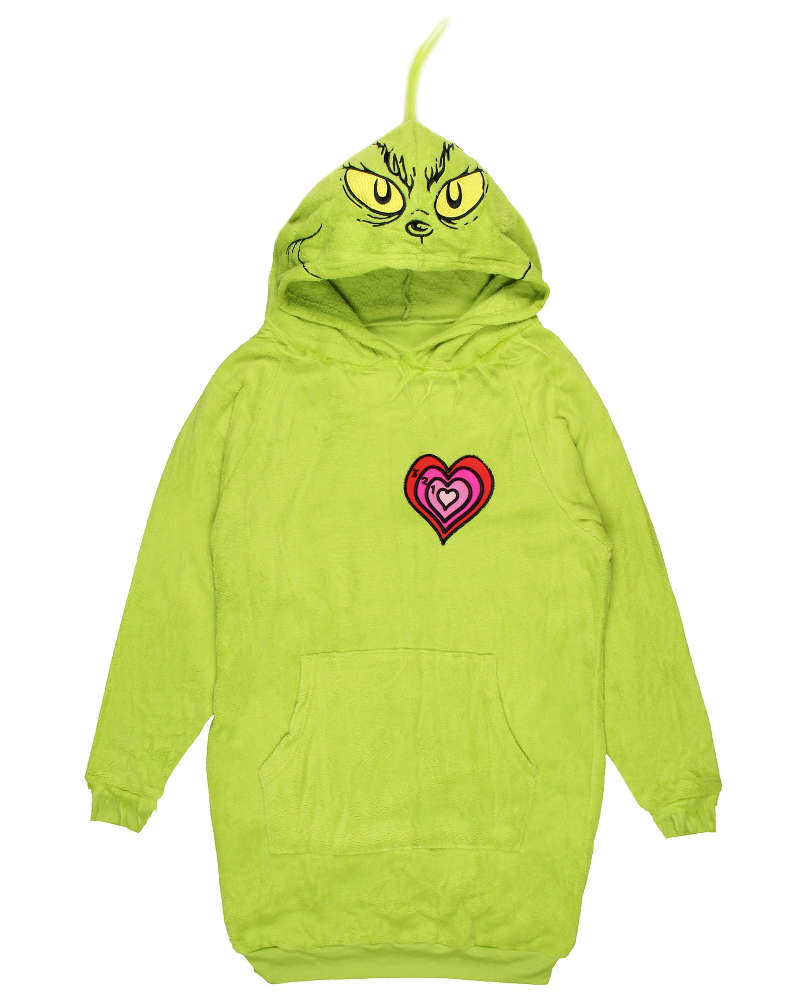 Dr. Seuss The Grinch Women's Grow Your Heart 3 Sizes Adult Hooded ...