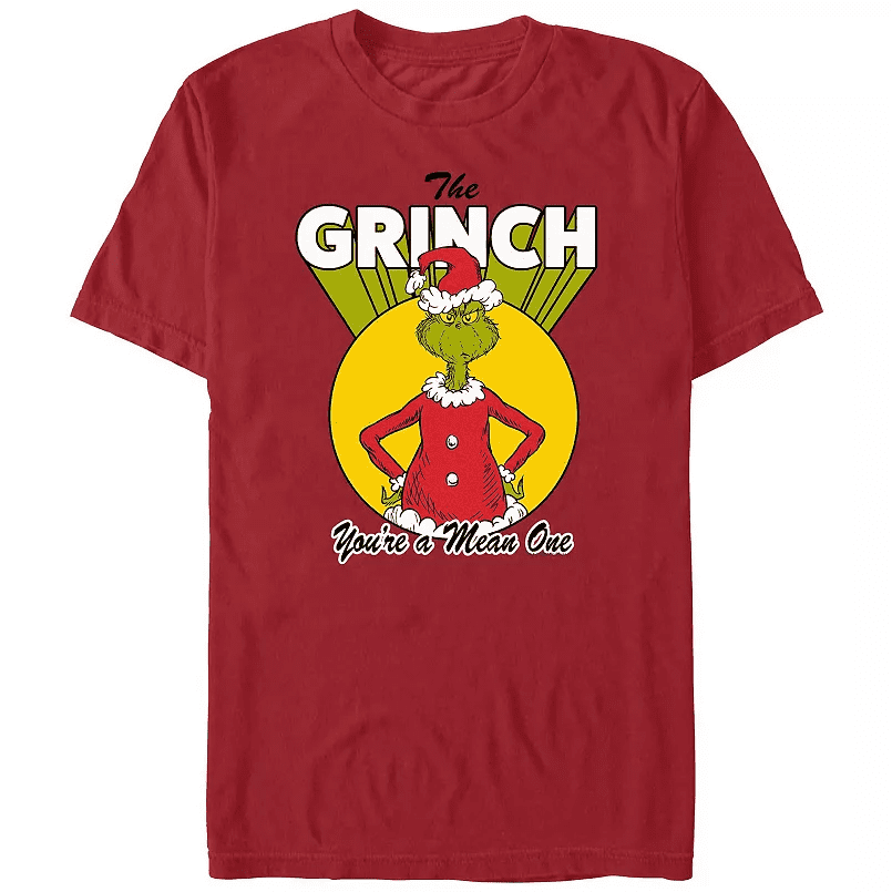 Dr. Seuss The Grinch You're A Mean One Graphic Tee - Walmart.com