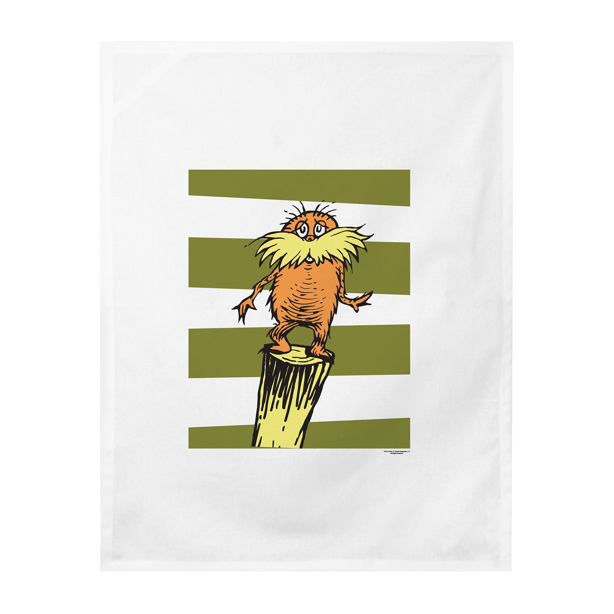 Dr. Seuss' The Lorax Character Pose with Green Stripes Cotton Dish ...