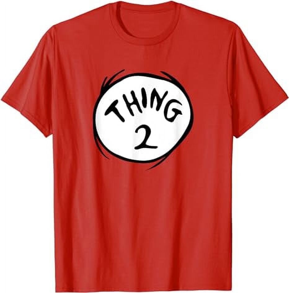 Dr. Seuss Thing 2 Emblem T-Shirt, Red Color, Size L - Walmart.com