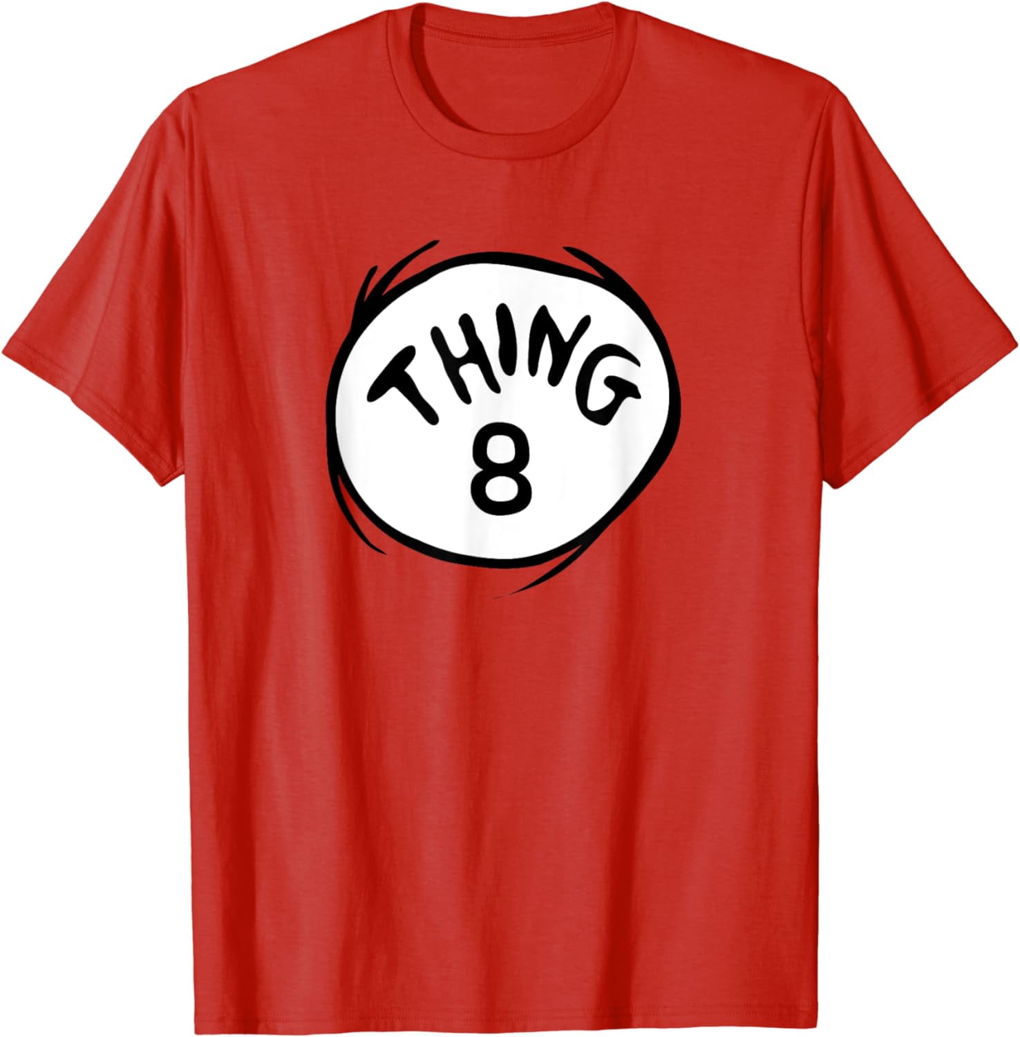 Dr. Seuss Thing 8 Emblem RED T-shirt T-Shirt - Walmart.com