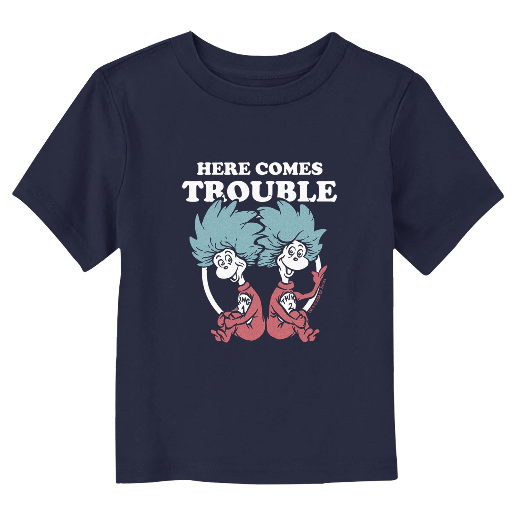 Dr. Seuss Thing One and Thing Two Here Comes Trouble Graphic T-Shirt ...