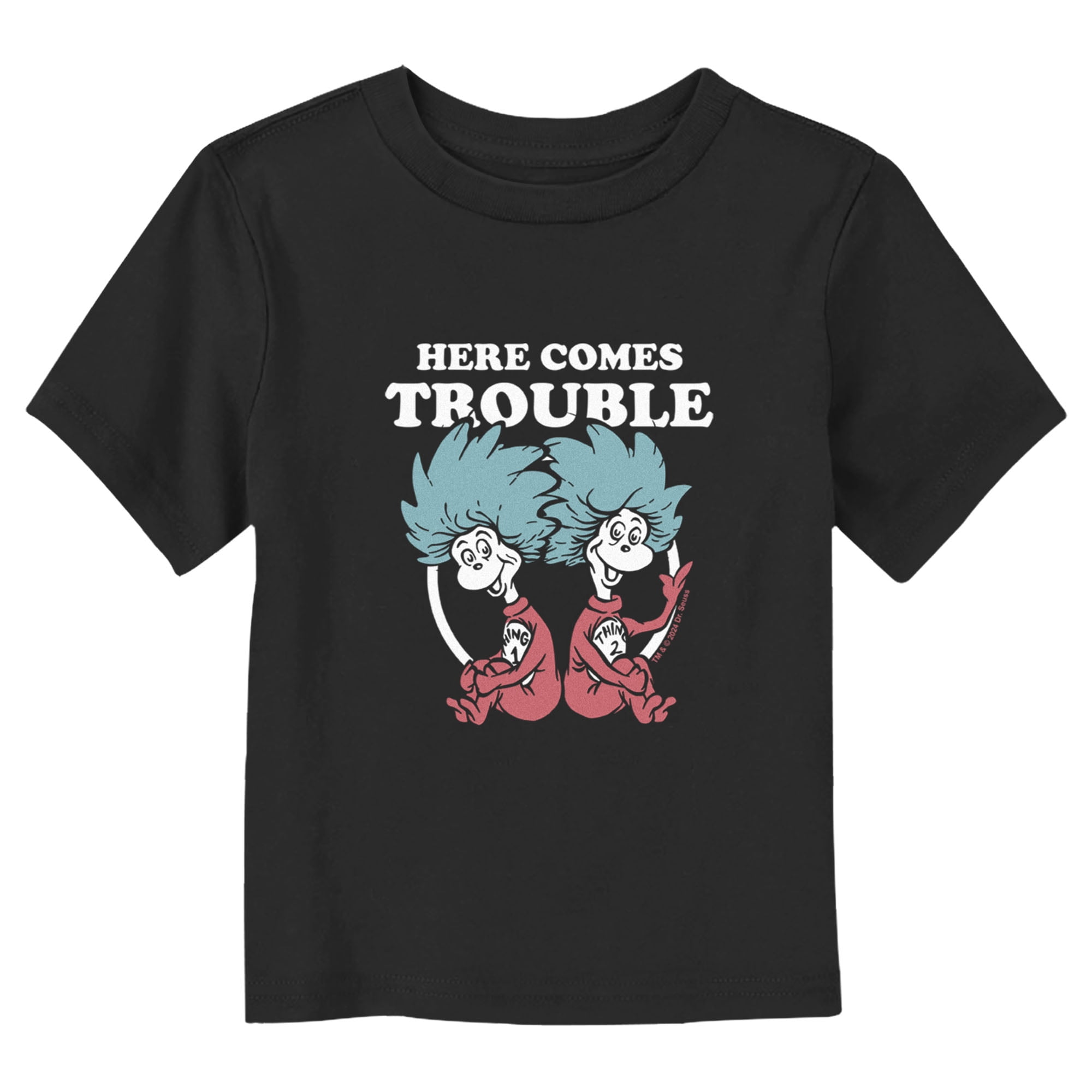 Dr. Seuss Thing One and Thing Two Here Comes Trouble Graphic T-Shirt ...