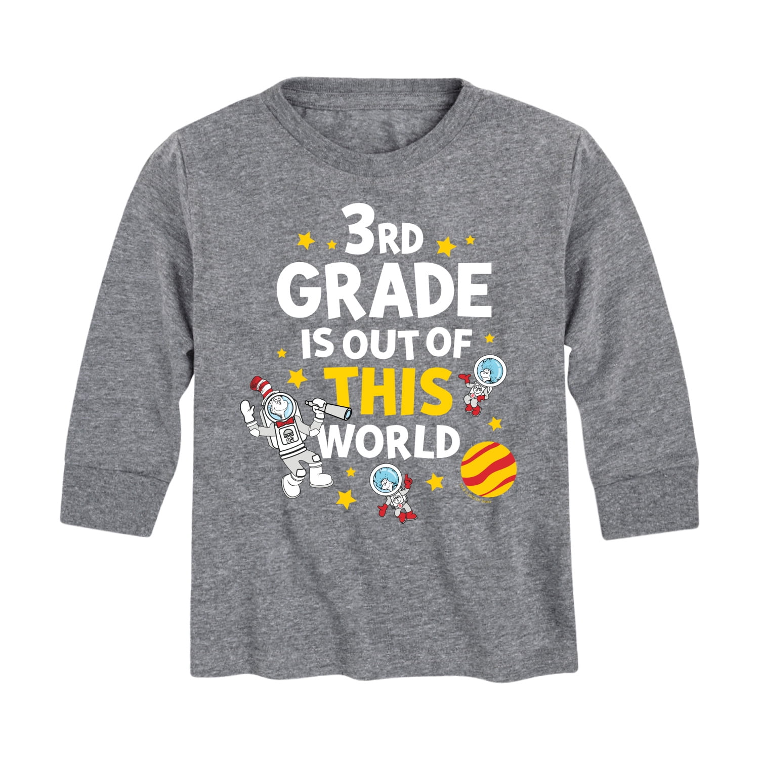 Dr. Seuss - Third Grade Out Of This World - Youth Long Sleeve Graphic T ...