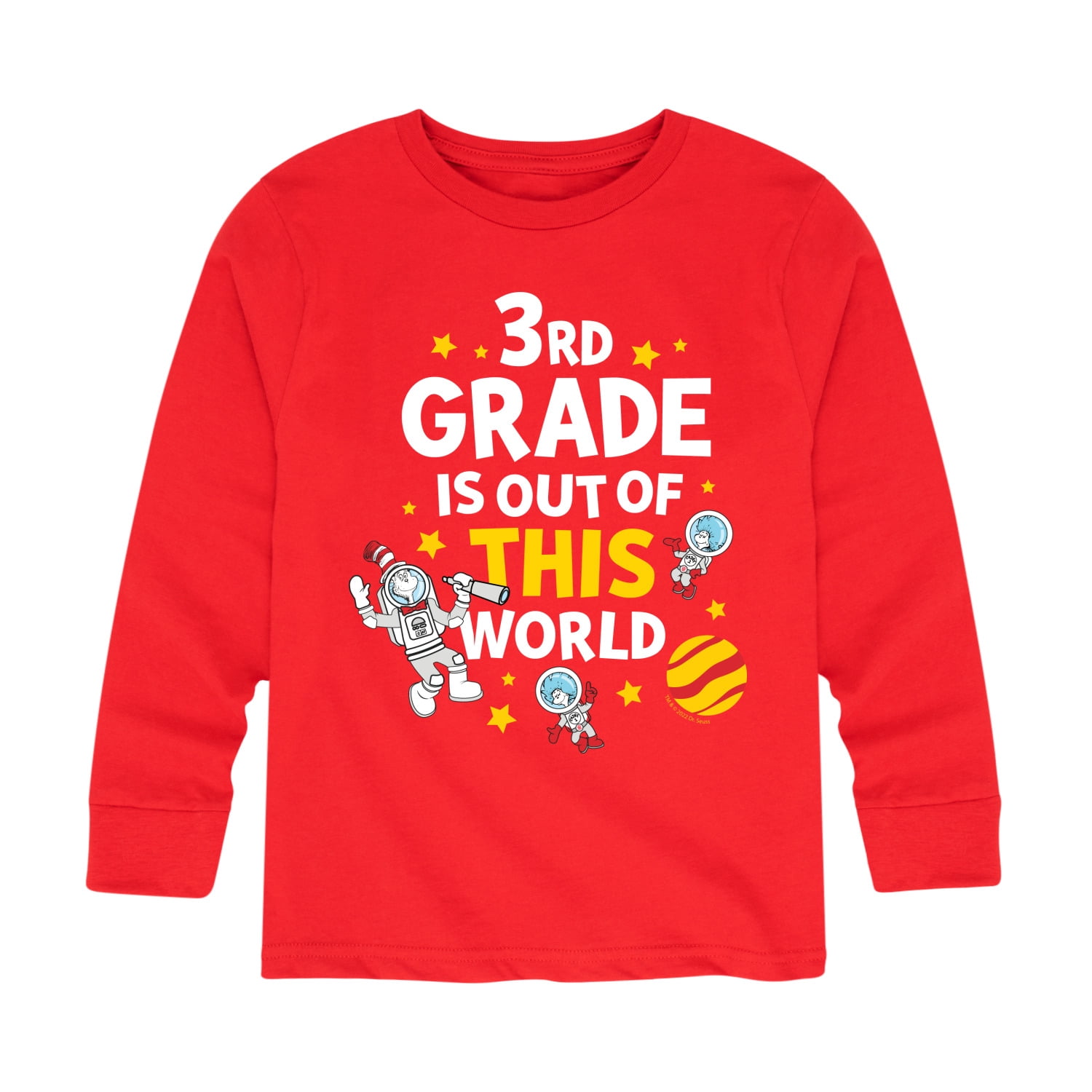 Dr. Seuss - Third Grade Out Of This World - Youth Long Sleeve Graphic T ...