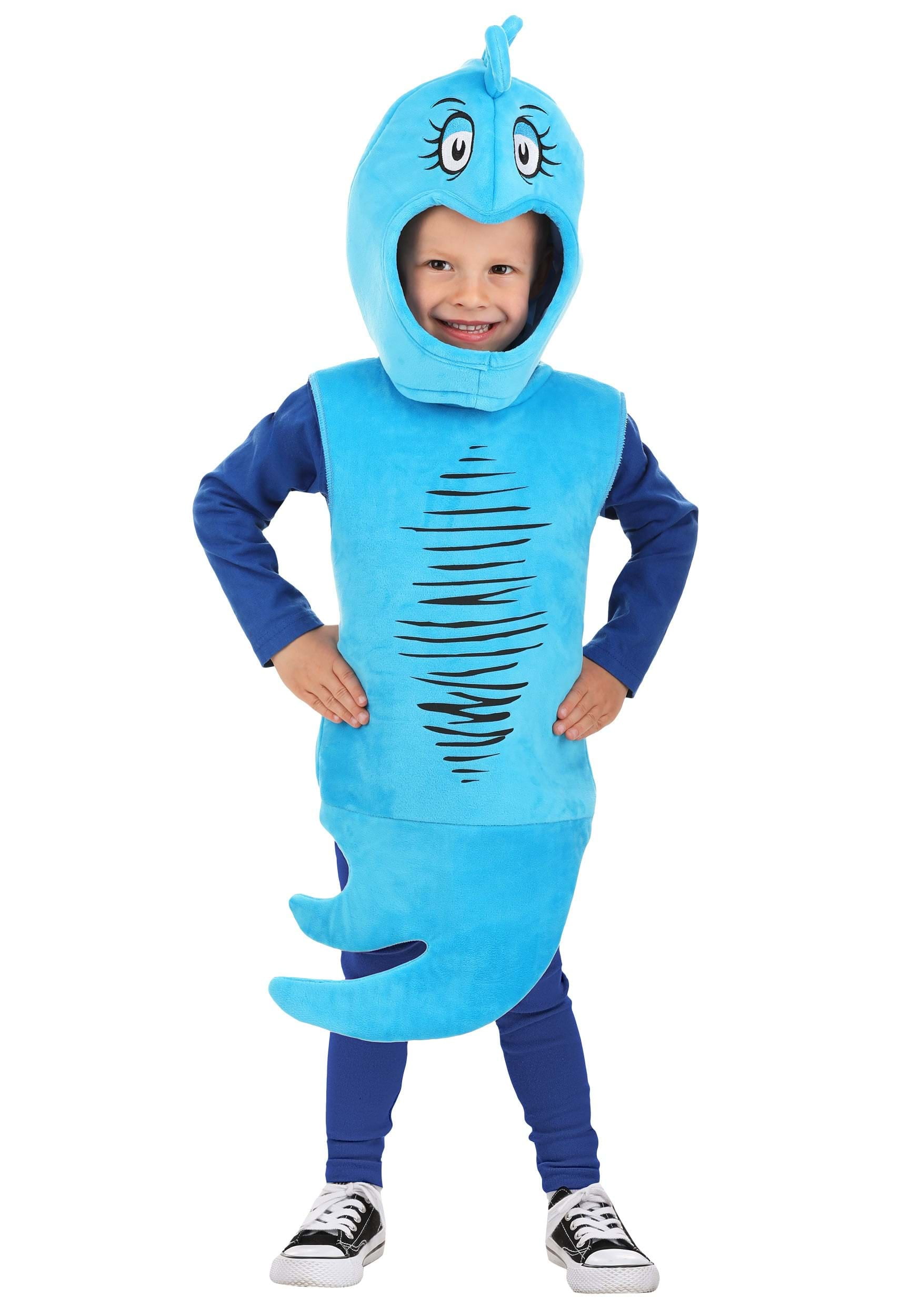 Dr. Seuss Toddler Blue Fish Costume - Walmart.com