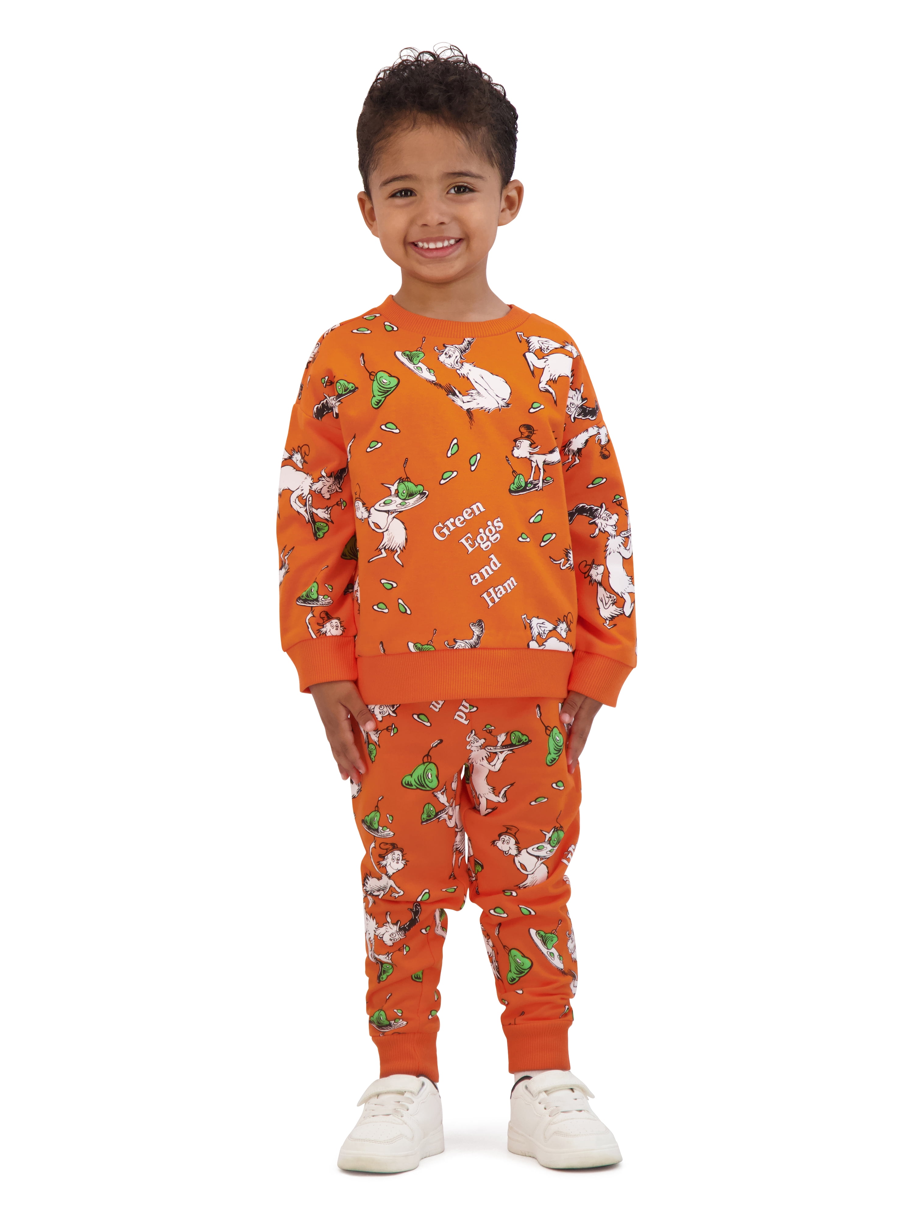 Dr. Seuss Toddler Long Sleeve Sweatshirt and Jogger Set, Sizes 12M-5T ...