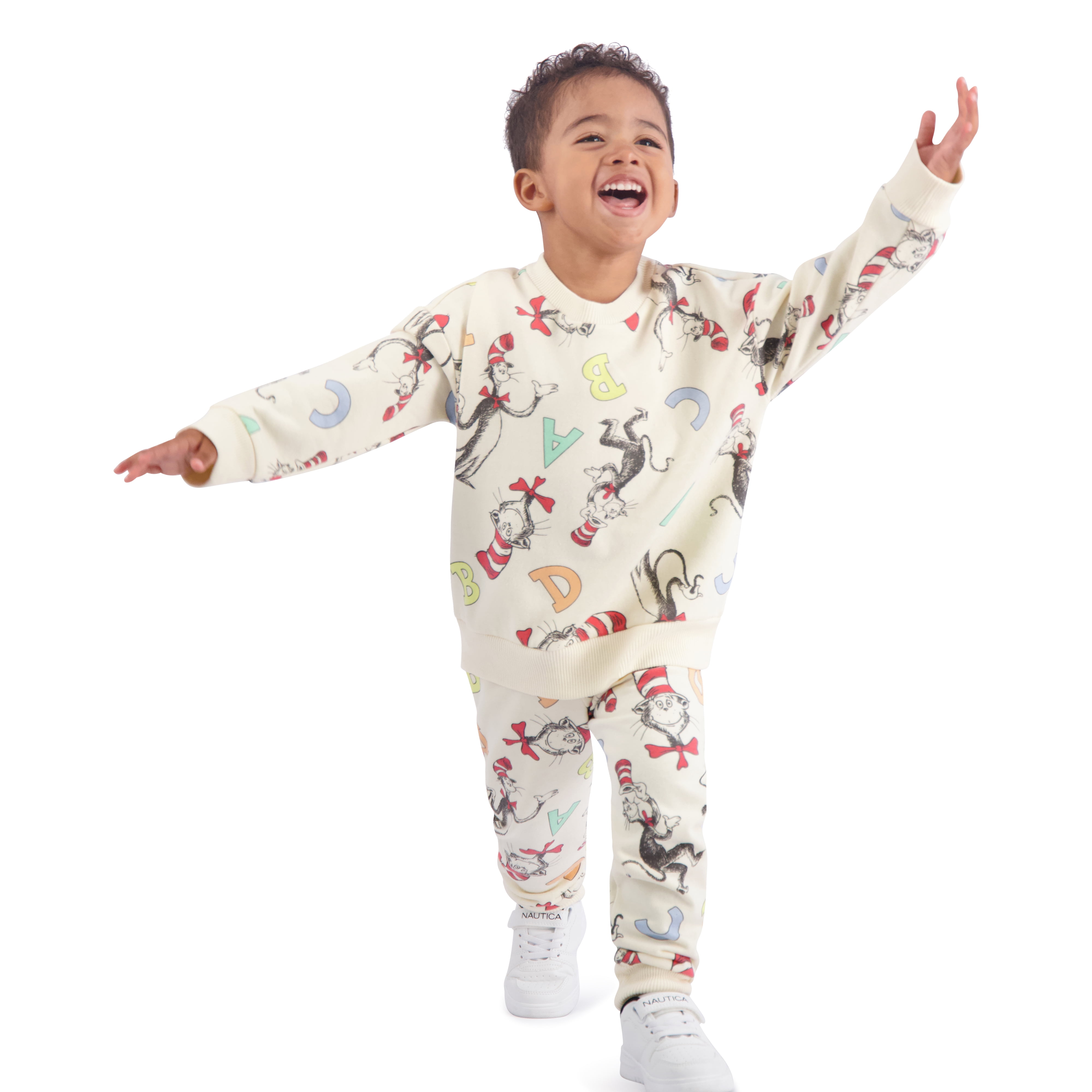 Dr. Seuss Toddler Long Sleeve Sweatshirt and Jogger Set, Sizes 12M-5T ...