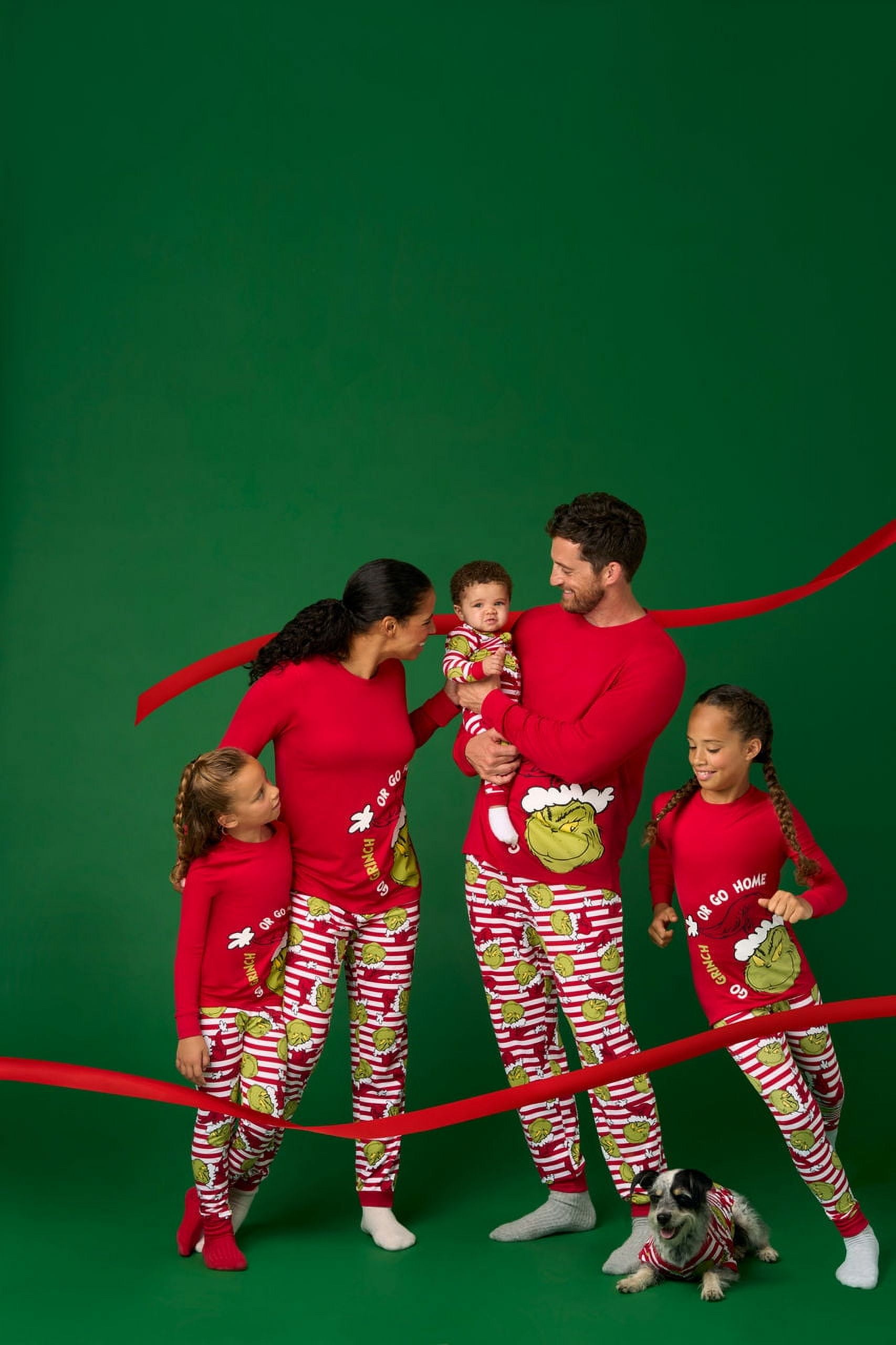 Dr. Seuss Unisex Infant Grinch Matching Family One-Piece Pajama Set ...