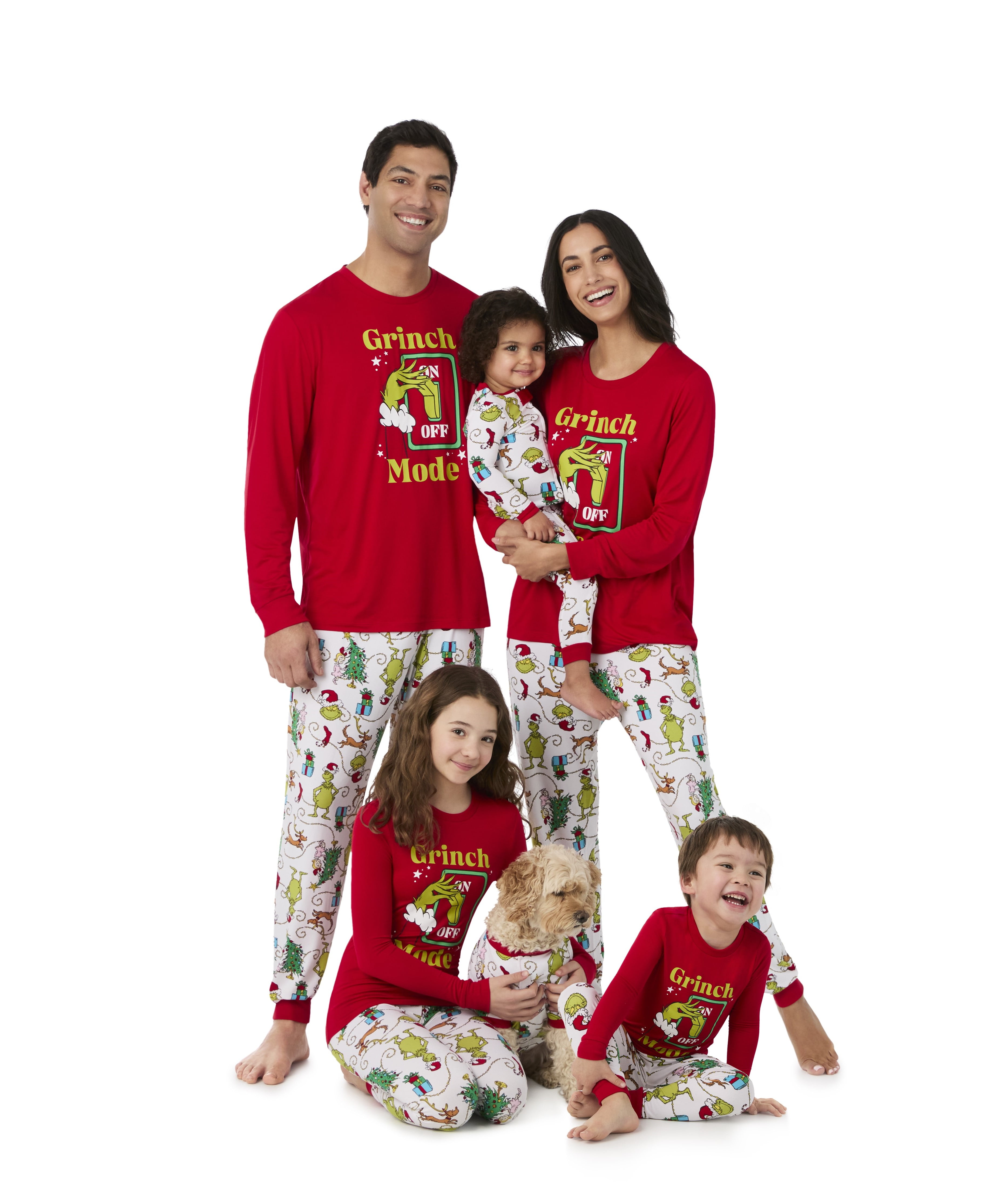 Dr. Seuss Grinch Unisex Infant Matching Family Pajamas, 1-Piece, Sizes ...