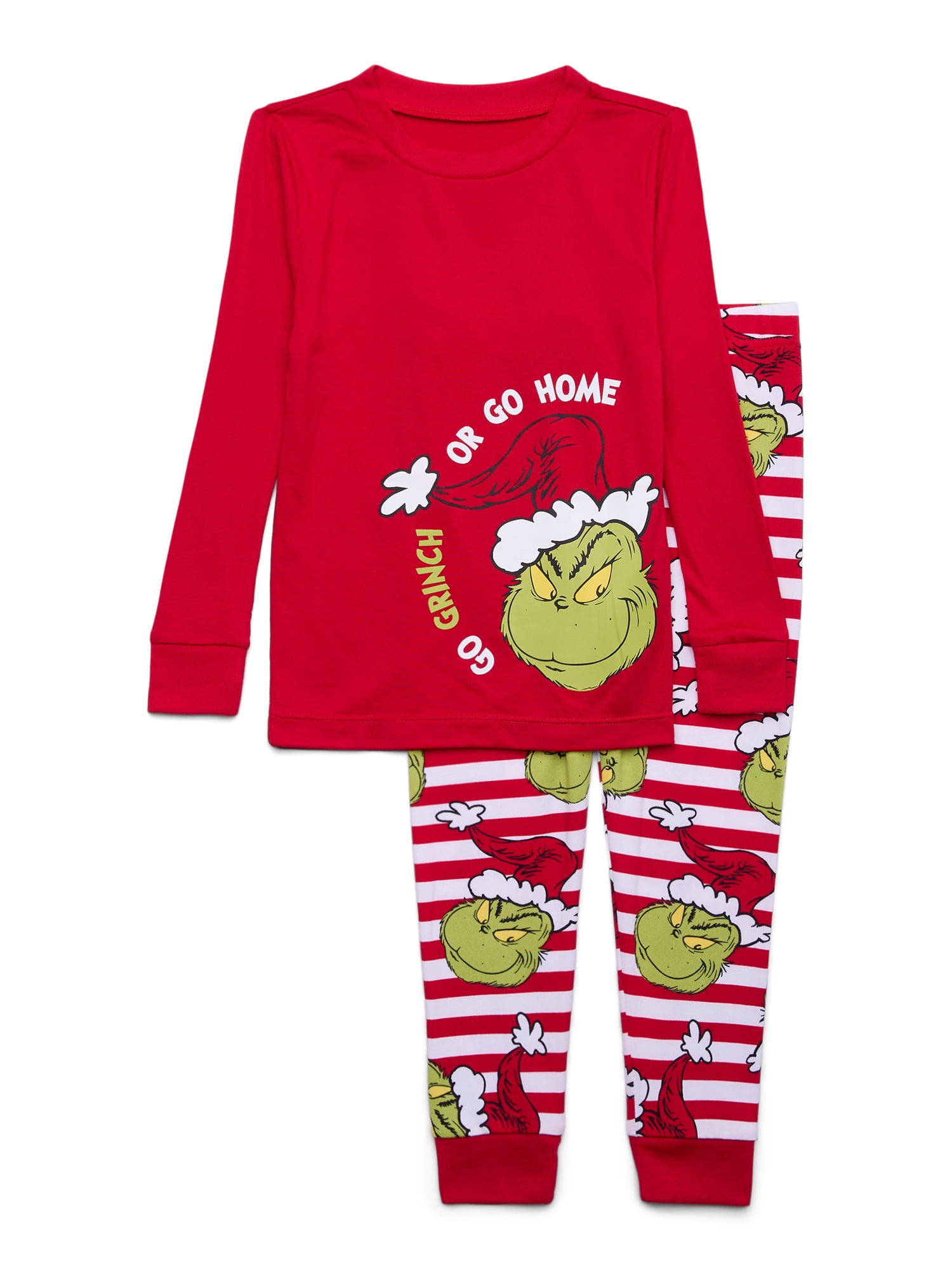 Dr. Seuss Unisex Toddler Grinch Matching Family Pajama Set, 2-Piece ...