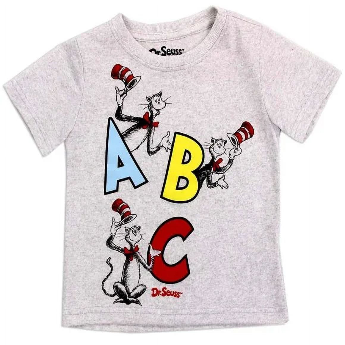 Dr. Seuss Unisex Toddler T Shirt Grey Red Blue Yellow Alphabet Sizes 2T ...