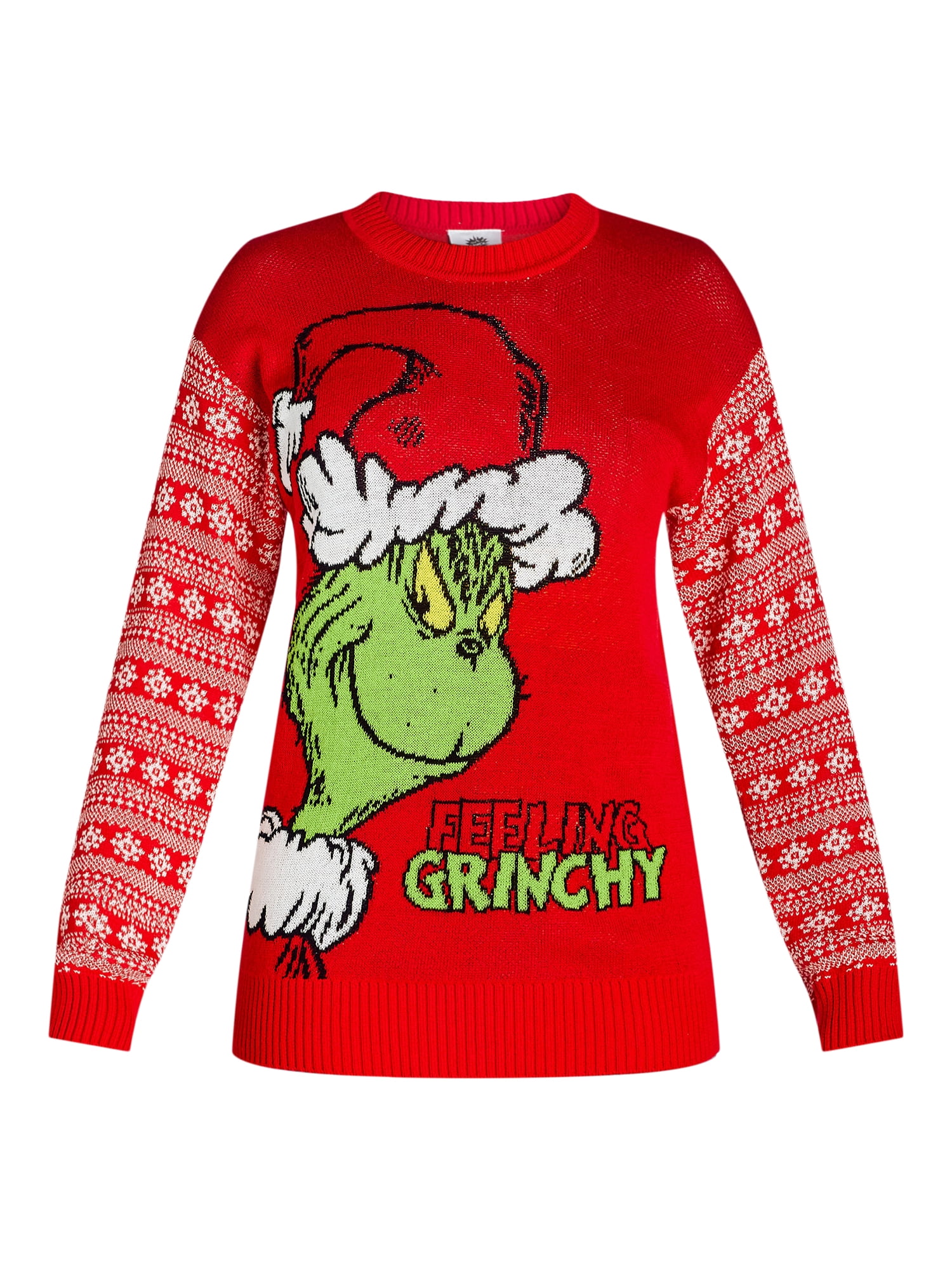 Dr. Seuss Women’s Grinch Pullover Sweater, Midweight, Sizes XXS-XXL ...