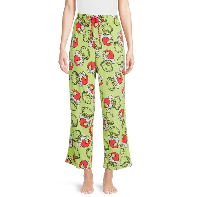 Dr. Seuss Women's The Grinch Who Stole Christmas Velour Sleep Pants - Walmart.com