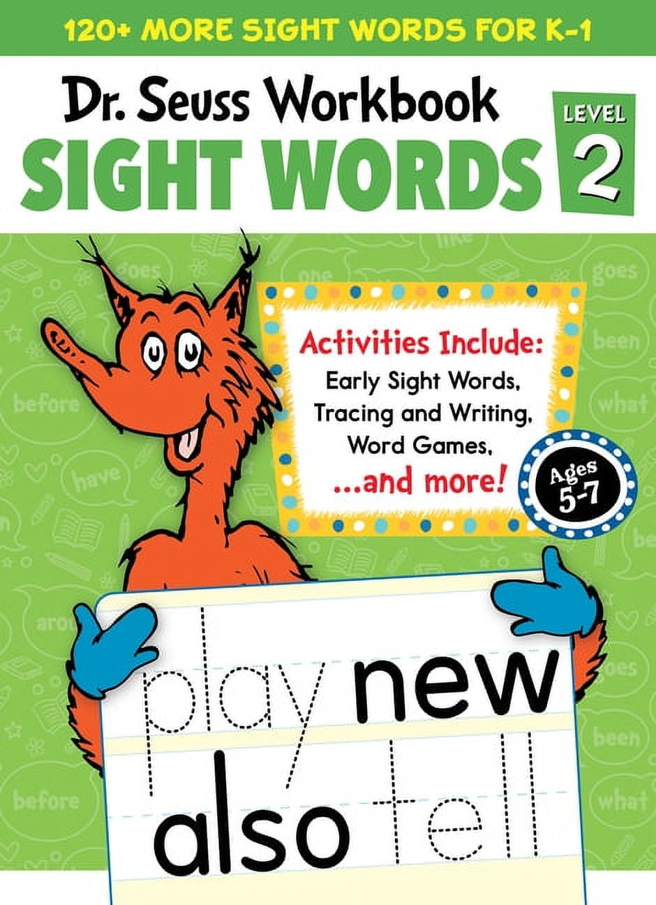 Dr. Seuss Workbooks: Dr. Seuss Sight Words Level 2 Workbook : A Sight Words Workbook for ...