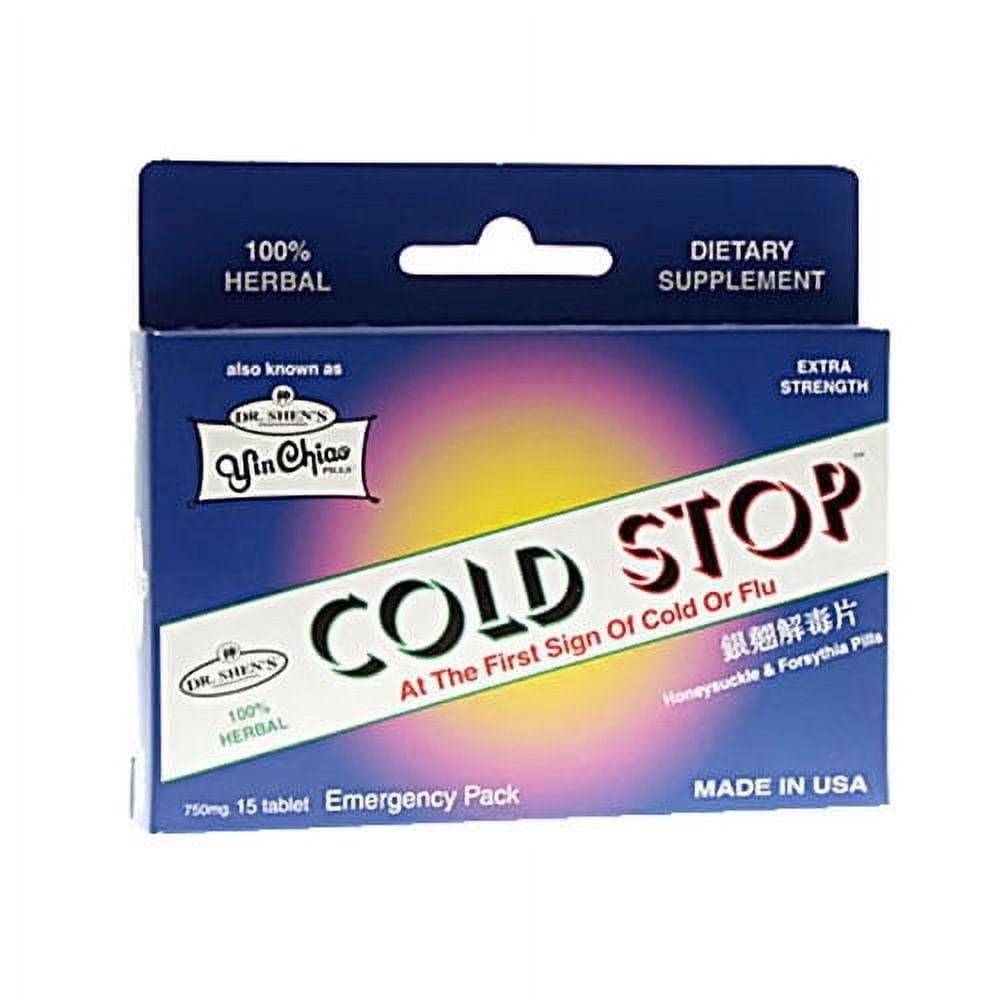 Dr. Shens Yin Chiao Cold Stop 750 Mg Tablets - 15 Ea, 3 Pack - Walmart.com