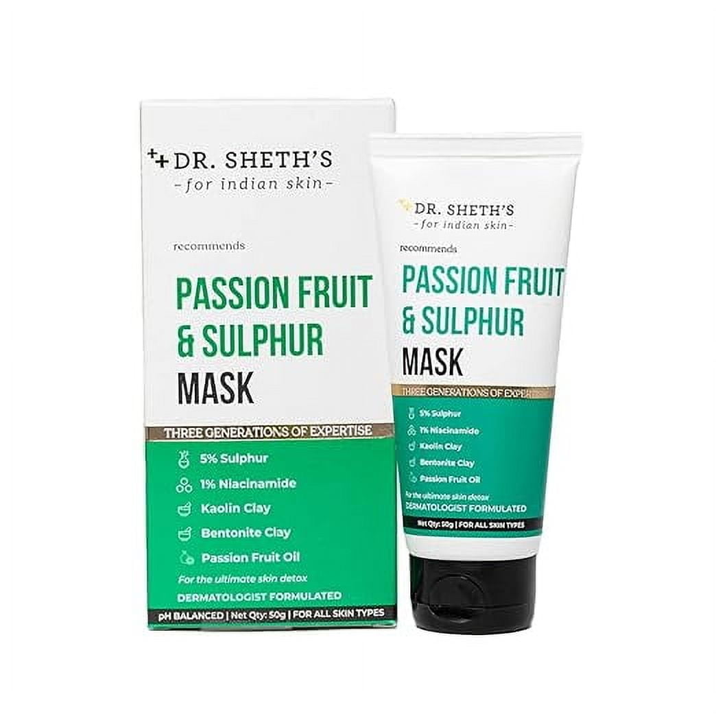 Dr. Sheth's Passion Fruit & Sulphur Mask For Skin Detoxifying|Face Pack ...