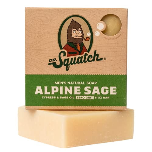 Dr. Squatch All Natural Bar Soap for Men with Zero Grit, Alpine Sage - Walmart.com