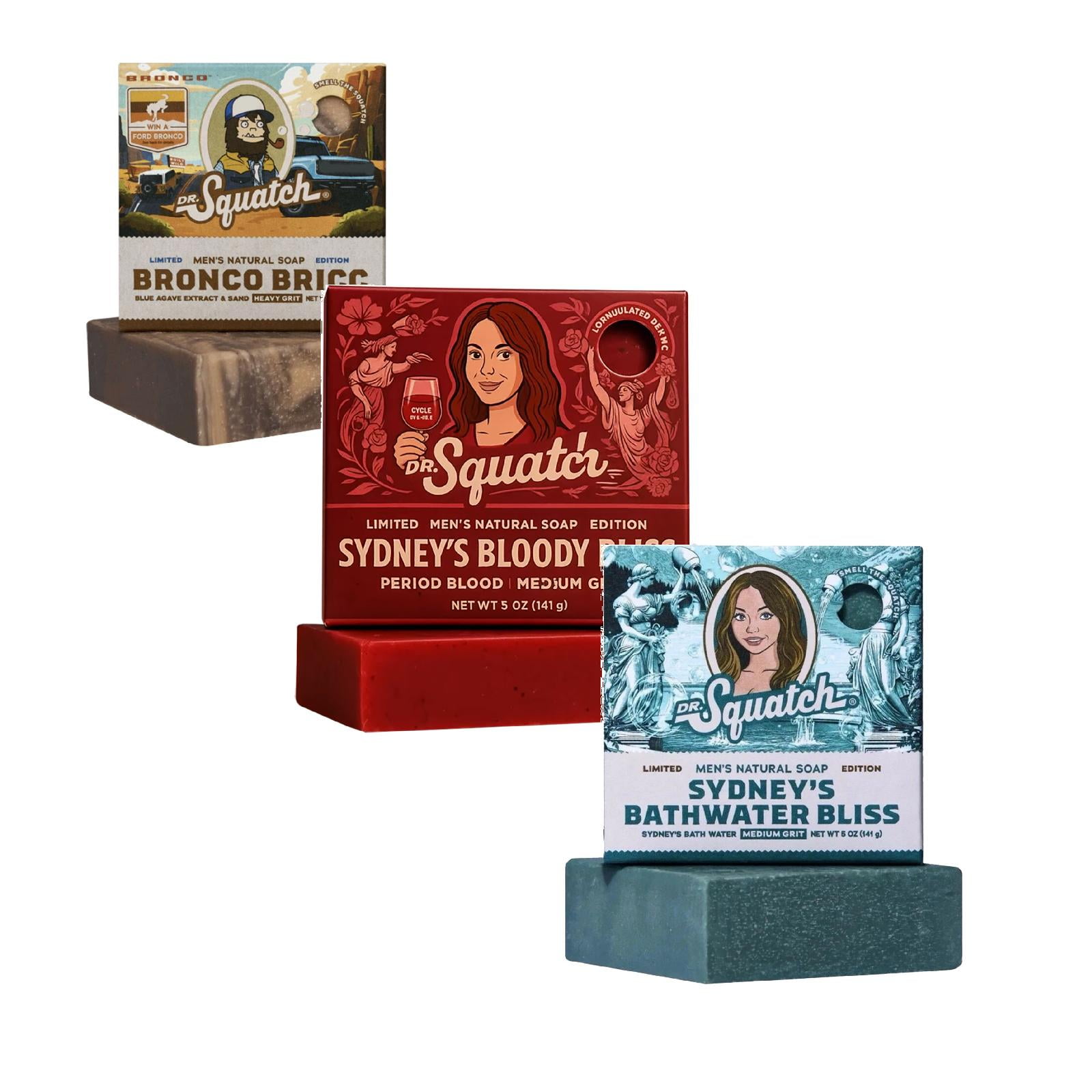 Dr. Squatch Bar Soap 3PC Set – Bloody Bliss Exfoliating Soap + Sydney ...