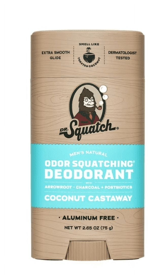 Dr. Squatch Coconut Castaway Natural Deodorant Aluminum Free Deodorant ...