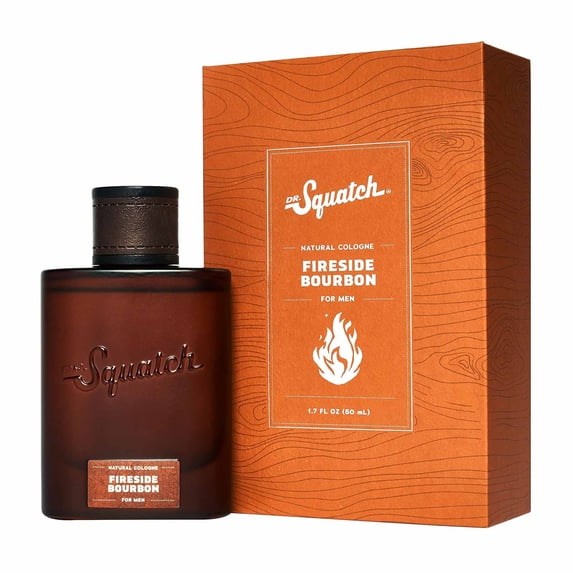 Dr. Squatch Fireside Bourbon Cologne, Woodsy Long-Lasting Scent ...