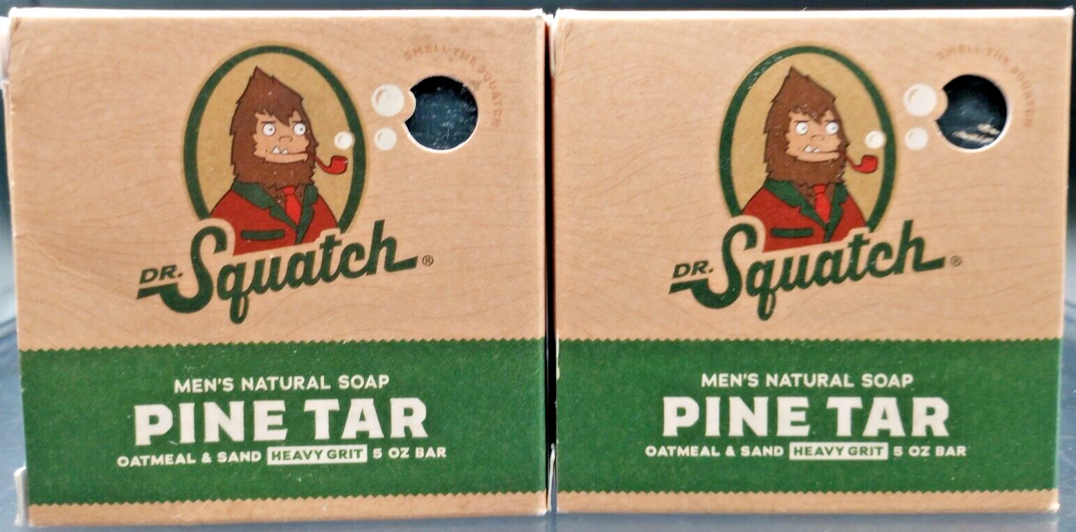 Dr. Squatch Men's Natural Bar Soap - Pine Tar (2 Pack, 5 Oz Each ...