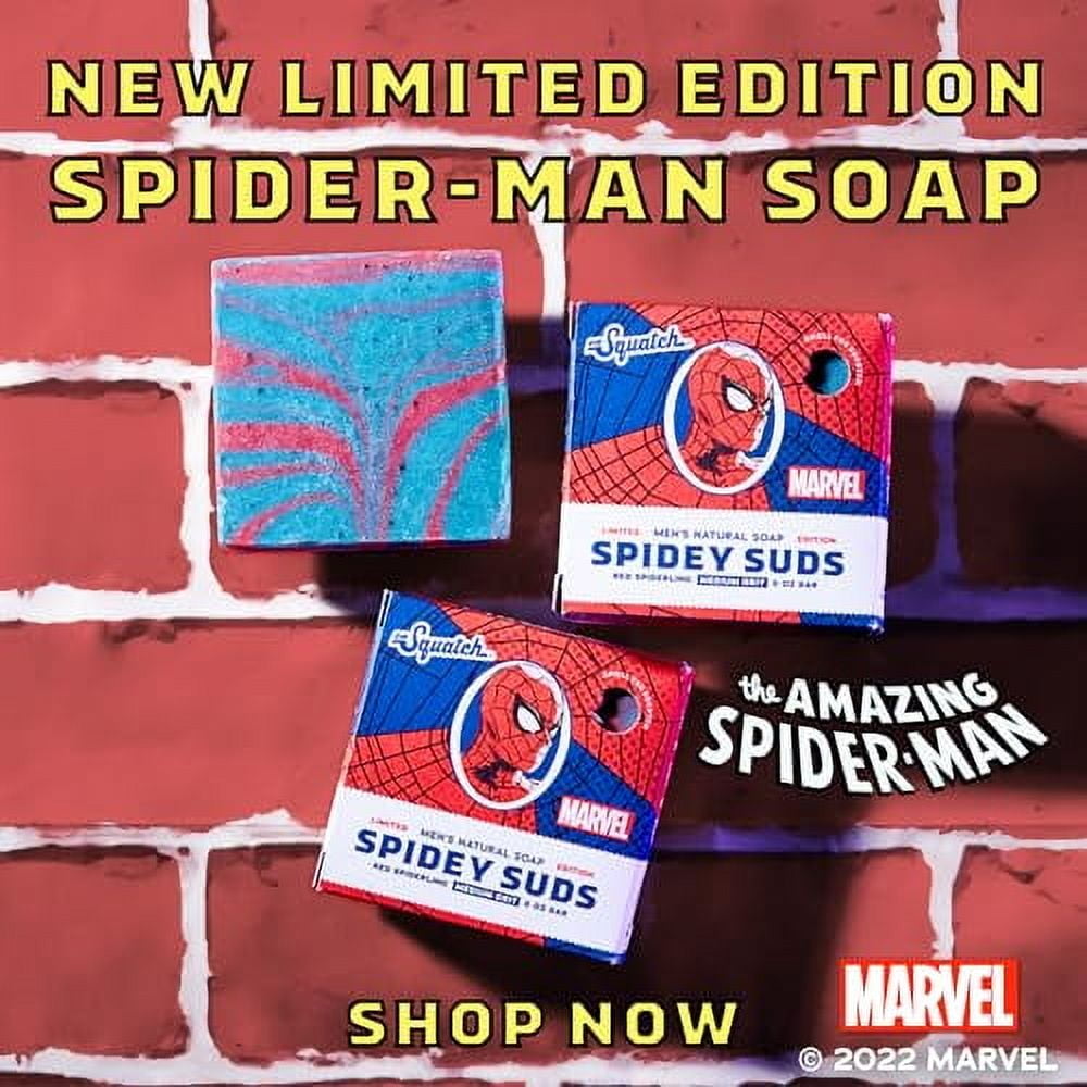 Dr. Squatch Men's Natural Bar Soap - Spidey Suds - Inspired by Spider ...