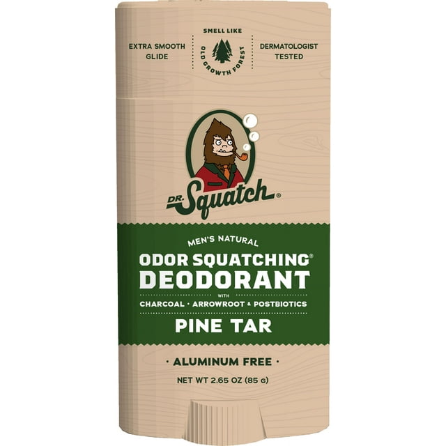 Dr. Squatch Men's Natural Deodorant, Pine Tar, 2.65 oz - Walmart.com
