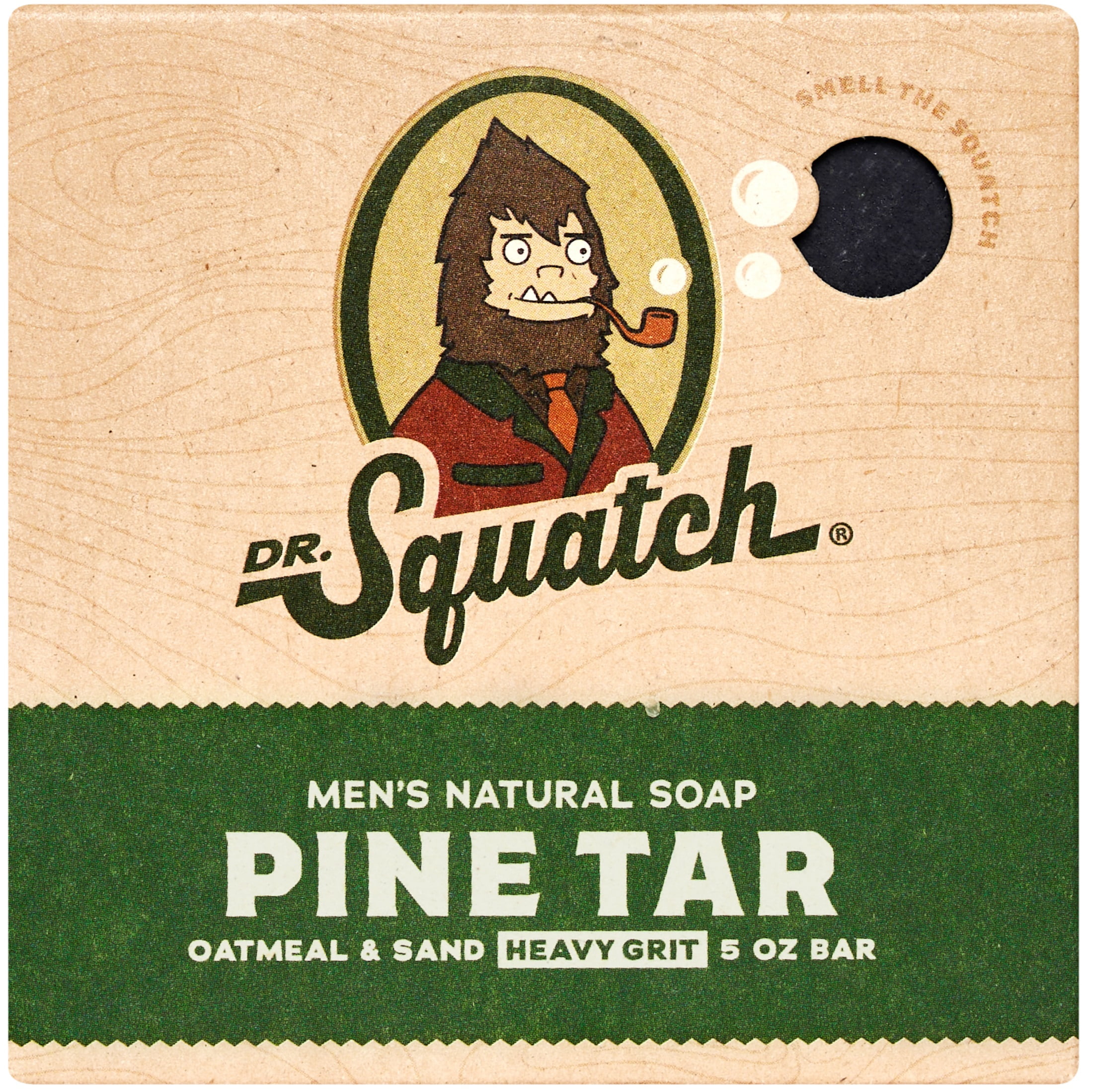 Dr. Squatch Pine Tar Natural Bar Soap for Men Heavy Grit Body Soap ...