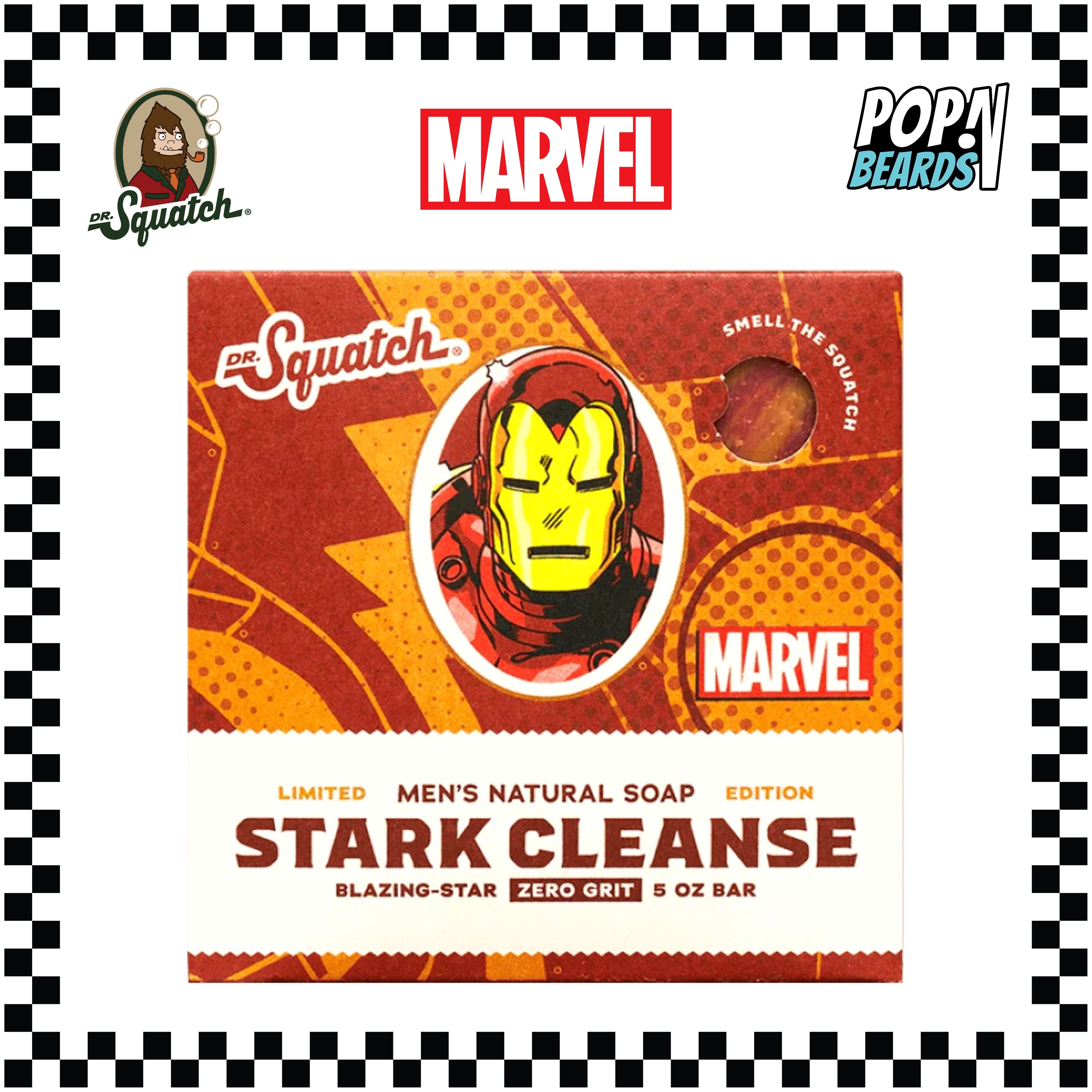 Dr. Squatch Natural Bar Soap Stark Cleanse (Iron Man) for Men, 5 oz ...