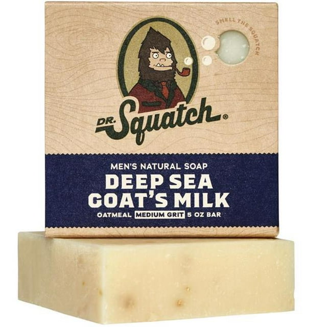 Dr. Squatch Natural Bar Soap for All Skin Types, Deep Sea Goat's Milk ...