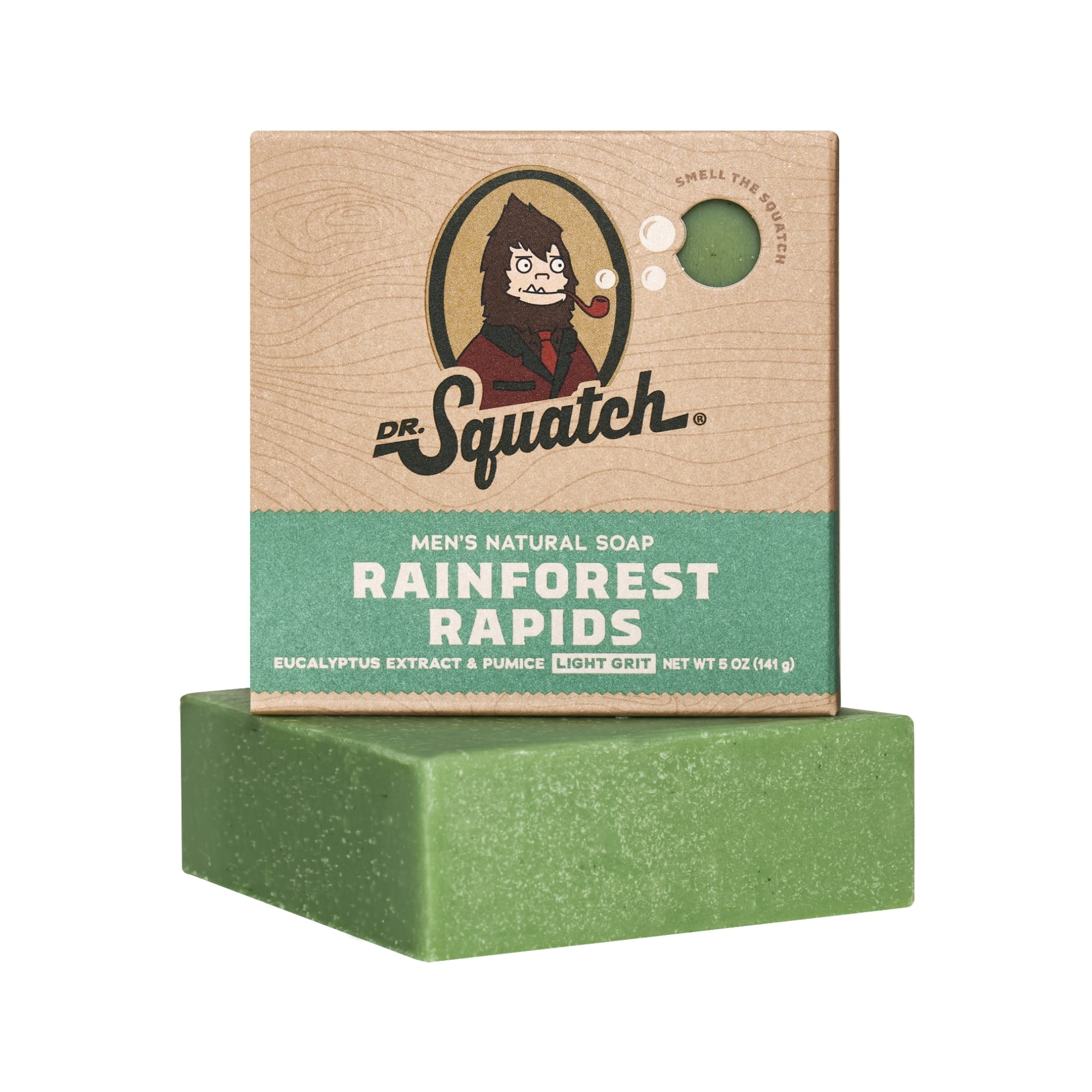 Dr. Squatch Rainforest Rapids Natural Bar Soap for Men Light Grit Body ...