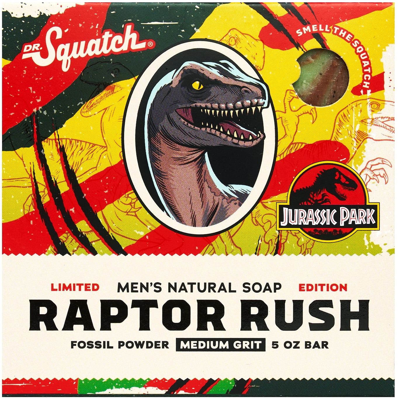 Dr. Squatch Natural Bar Soap for All Skin Types, Raptor Rush (Jurassic ...