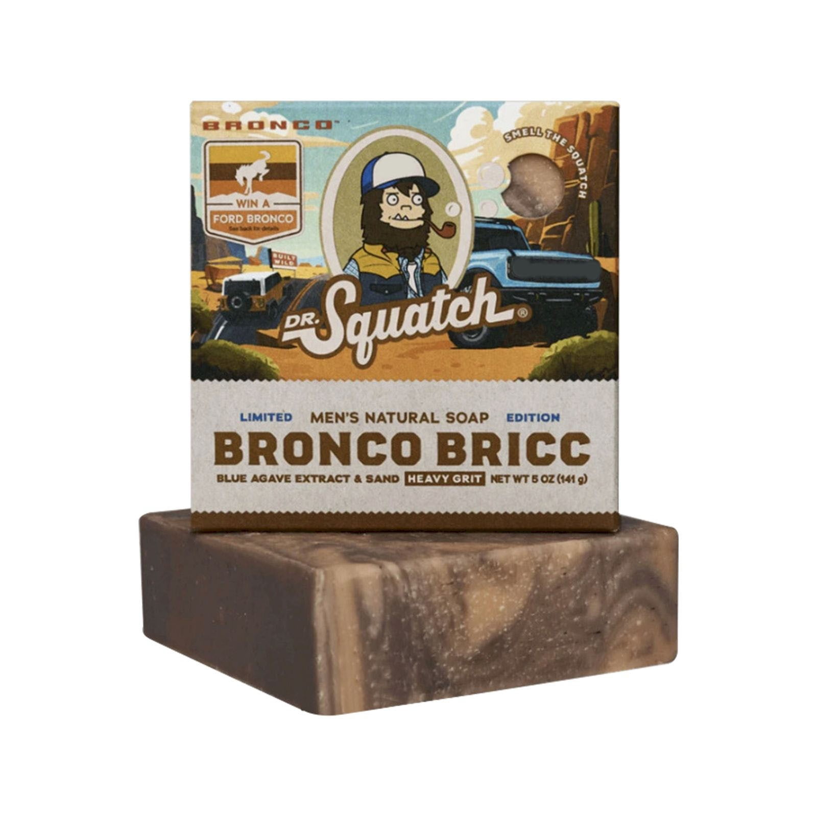 Dr. Squatch Natural Bar Soap with Heavy Grit, Bronco Bricc 5 oz ...