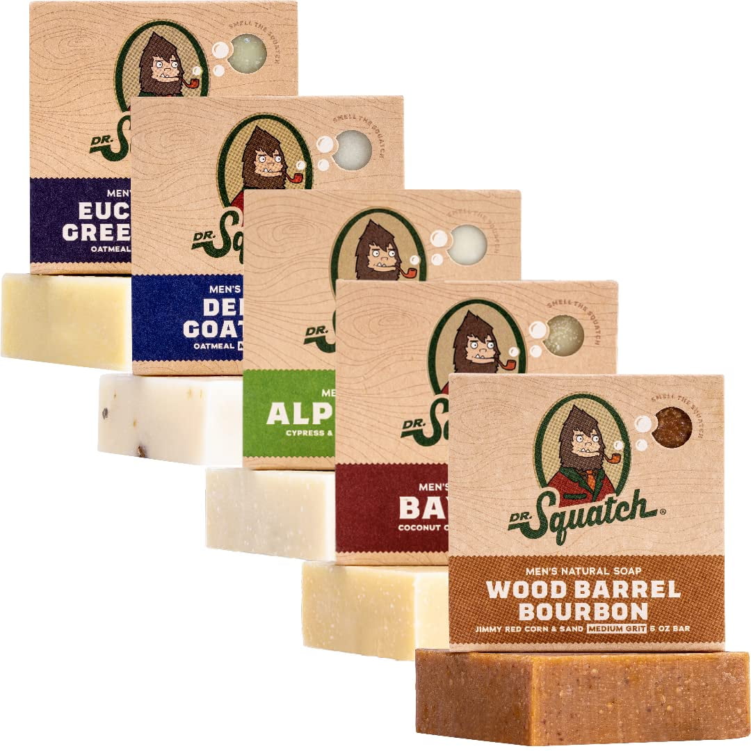Dr. Squatch Natural Bar VTF5 Soap for Men - Cold Process Soap with No ...