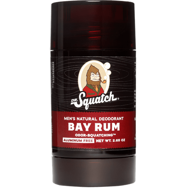 Dr. Squatch Natural Men's Deodorant 2.65oz - Bay Rum, Charcoal ...