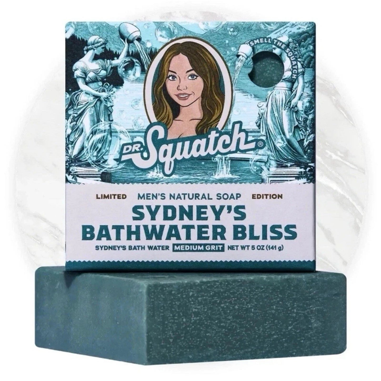Dr. Squatch Sydney Sweeney Inspired Bathwater Bliss Soap Bar for Men Exfoliate Refresh Energize ...