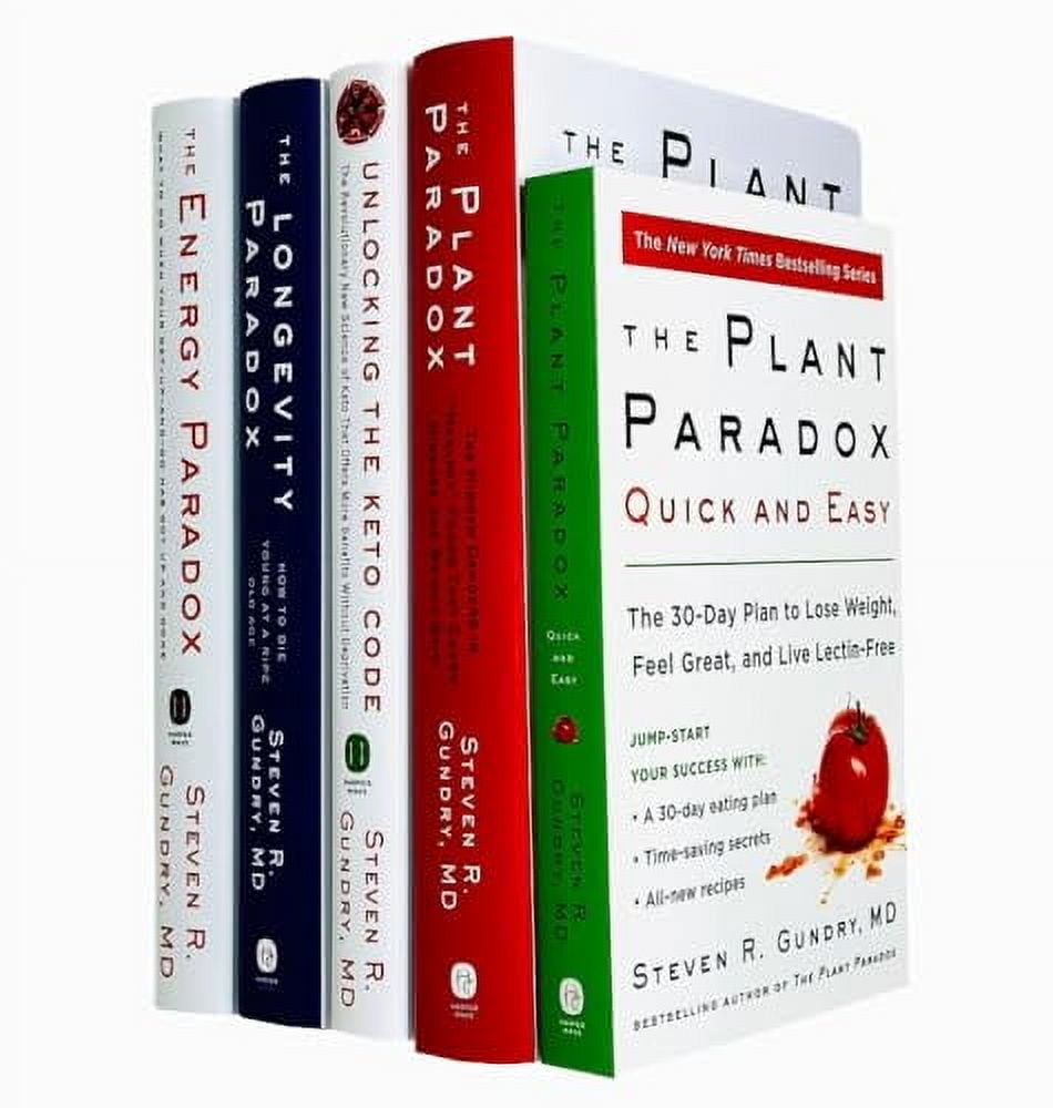 Dr. Steven R Gundry MD 5 Books Collection Set (The Plant Paradox, The Longevity Paradox, The ...