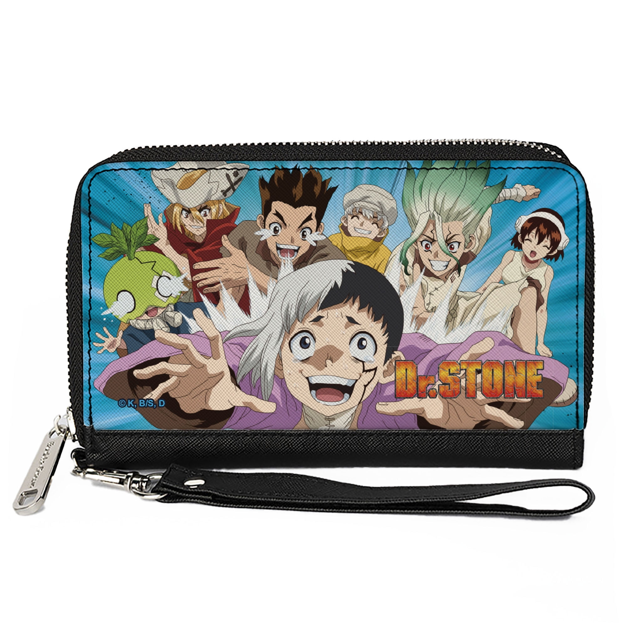 Dr. Stone Wallet, Zip Around, Dr Stone Character Group Rays Pose and ...