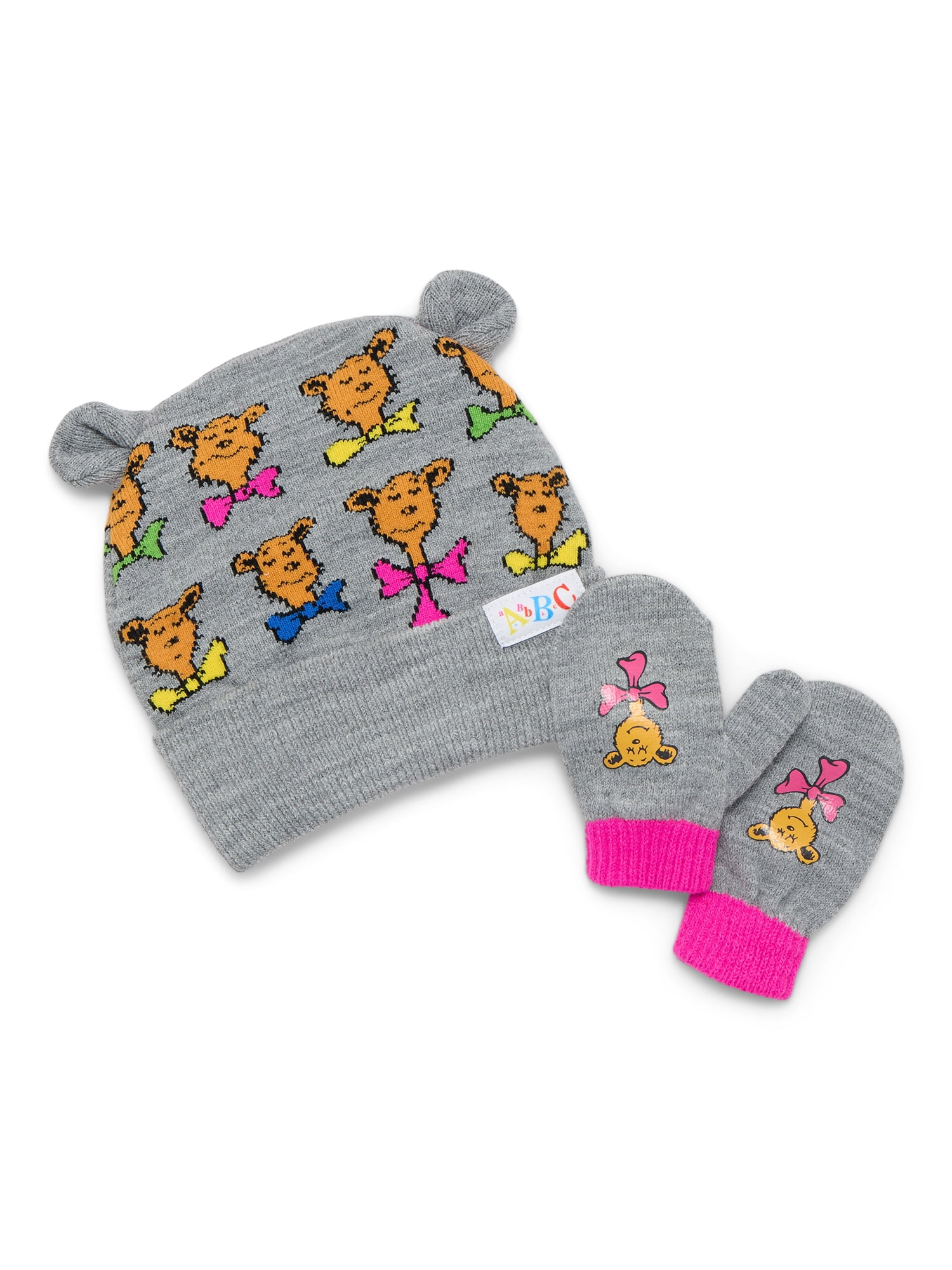 Dr. Suess ABC Bear Toddler Boys or Girls Beanie Hat and Gloves Set, 2 ...