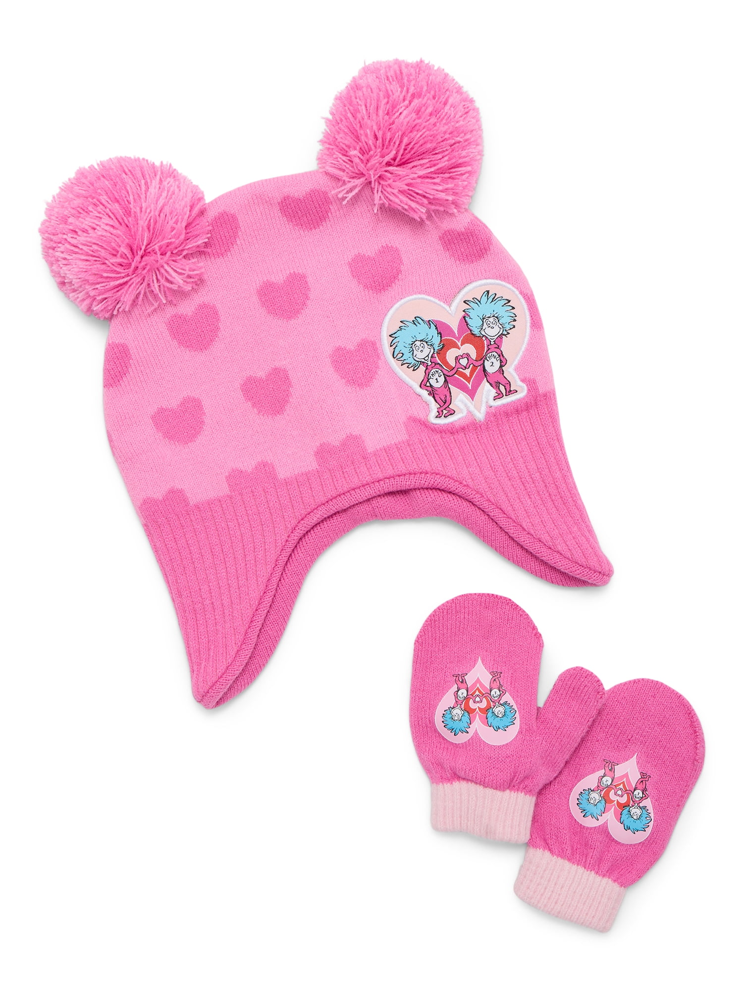 Dr. Suess Thing 1 and Thing 2 Toddler Beanie and Gloves Set, 3-Piece ...