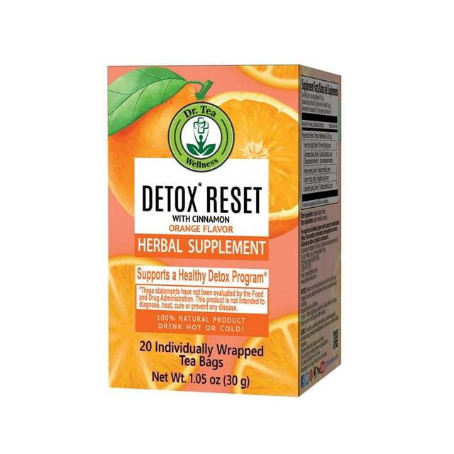 Dr. TEA Detox Tea - Cinnamon and Orange Flavor -20 Tea Bags - Natural ...