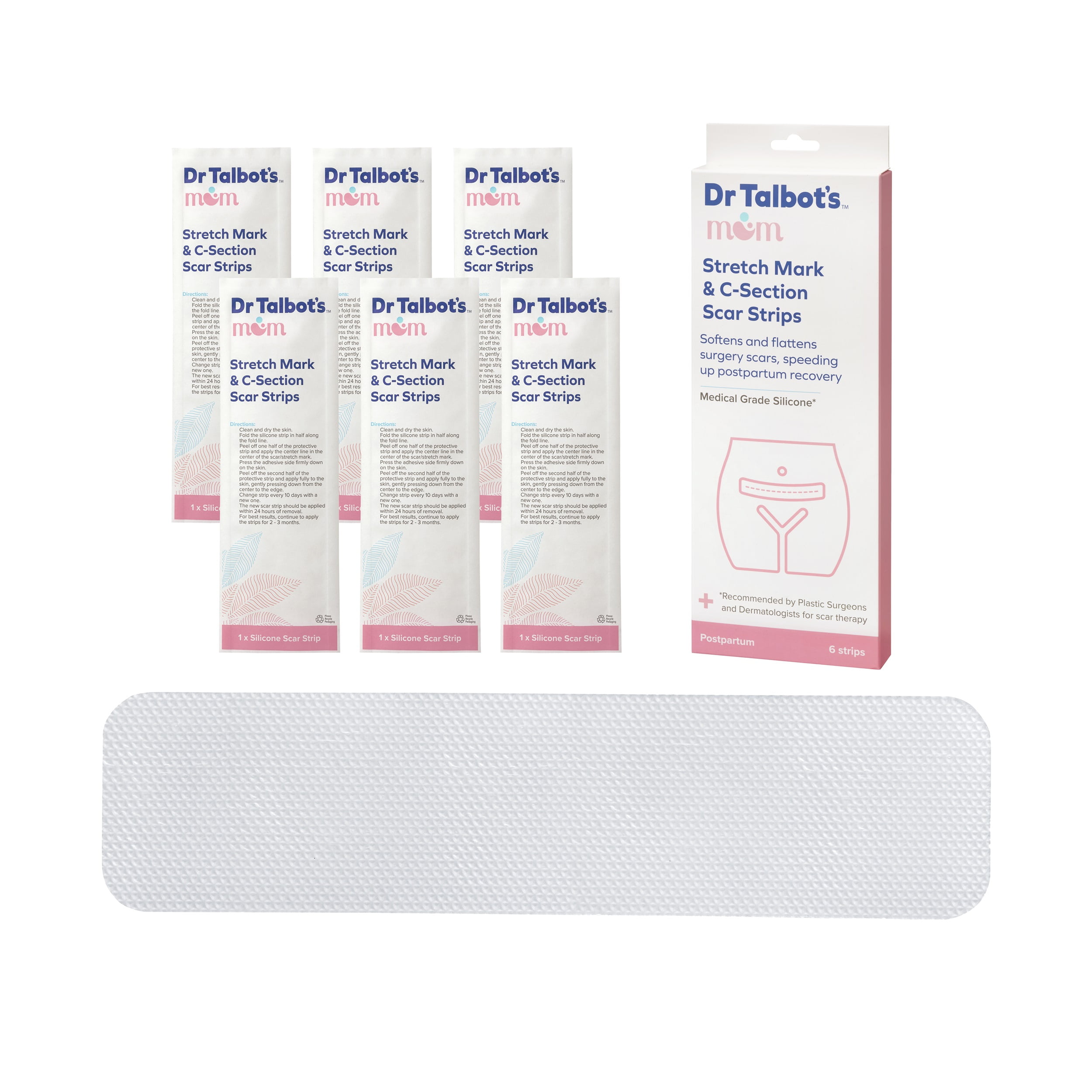 Dr. Talbot's Mom Stretch Mark & C-Section Scar Strips, 6 Count ...