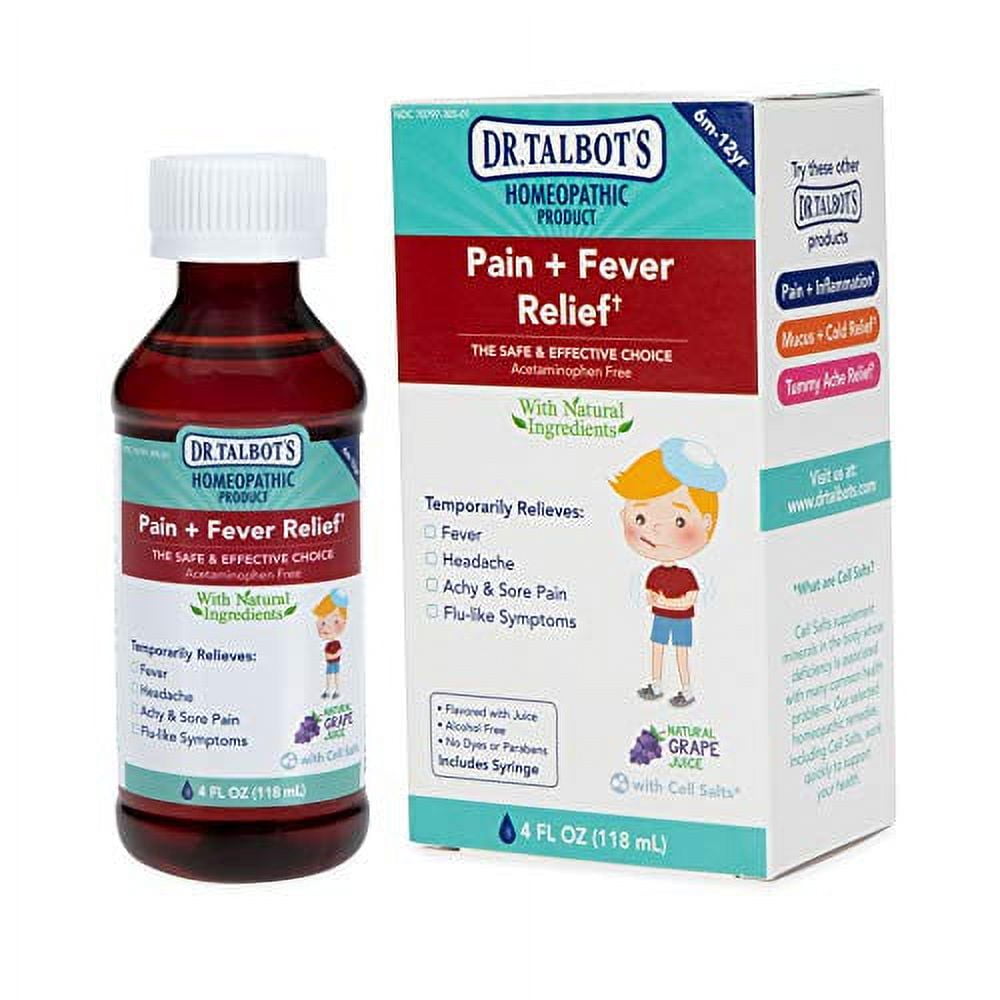 Dr. Talbot's Pain + Fever Relief Liquid Medicine, Naturally Inspired ...