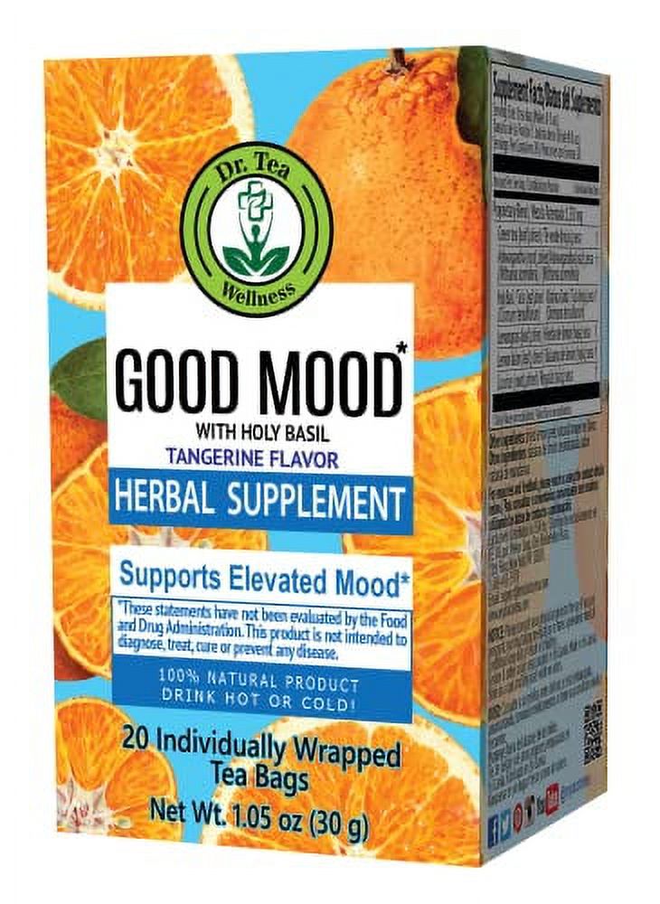 Dr. Tea Good Mood Tea with Holy Basil - Tangerine Flavor - 20 Tea Bags ...
