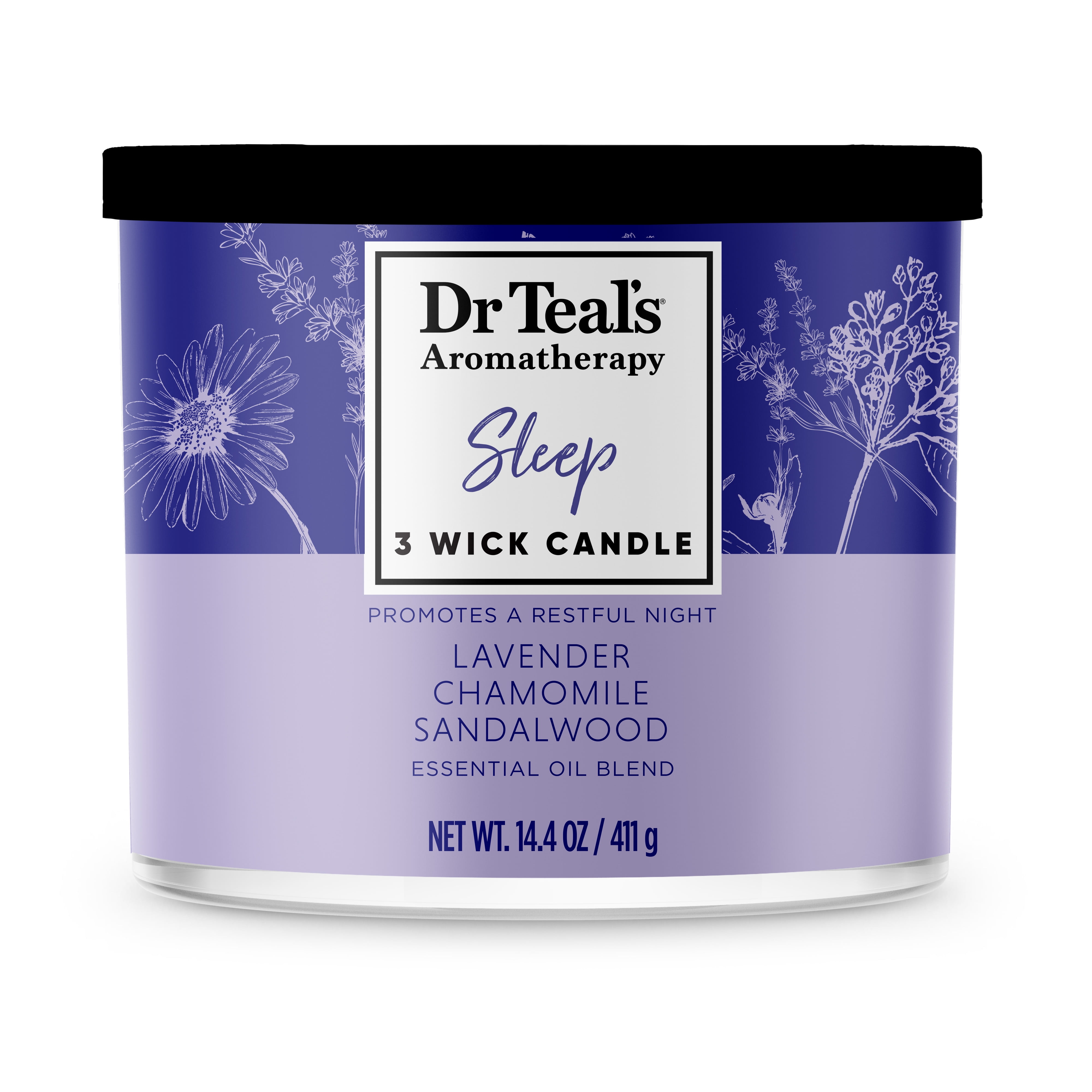 Dr Teal's Aromatherapy Sleep Wellness Candle with Lavender, Chamomile ...